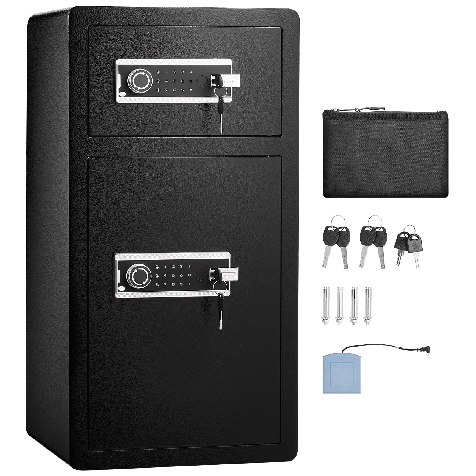 Happybuy Double Door 5.5 cu.ft Safe Box with Key Lock & Password ...