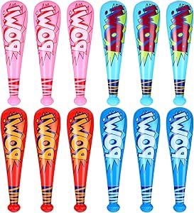 Amazon.com: Supervitae 12 Pcs Pow Inflatable Baseball Bats Inflatable ...