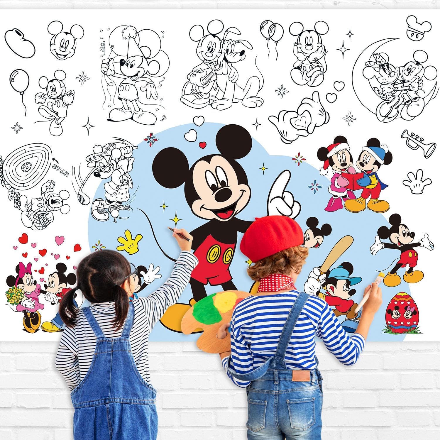 Amazon.com: DoMiDoLa Mickey Giant Coloring Poster 31.4 x 43.3 Inch ...