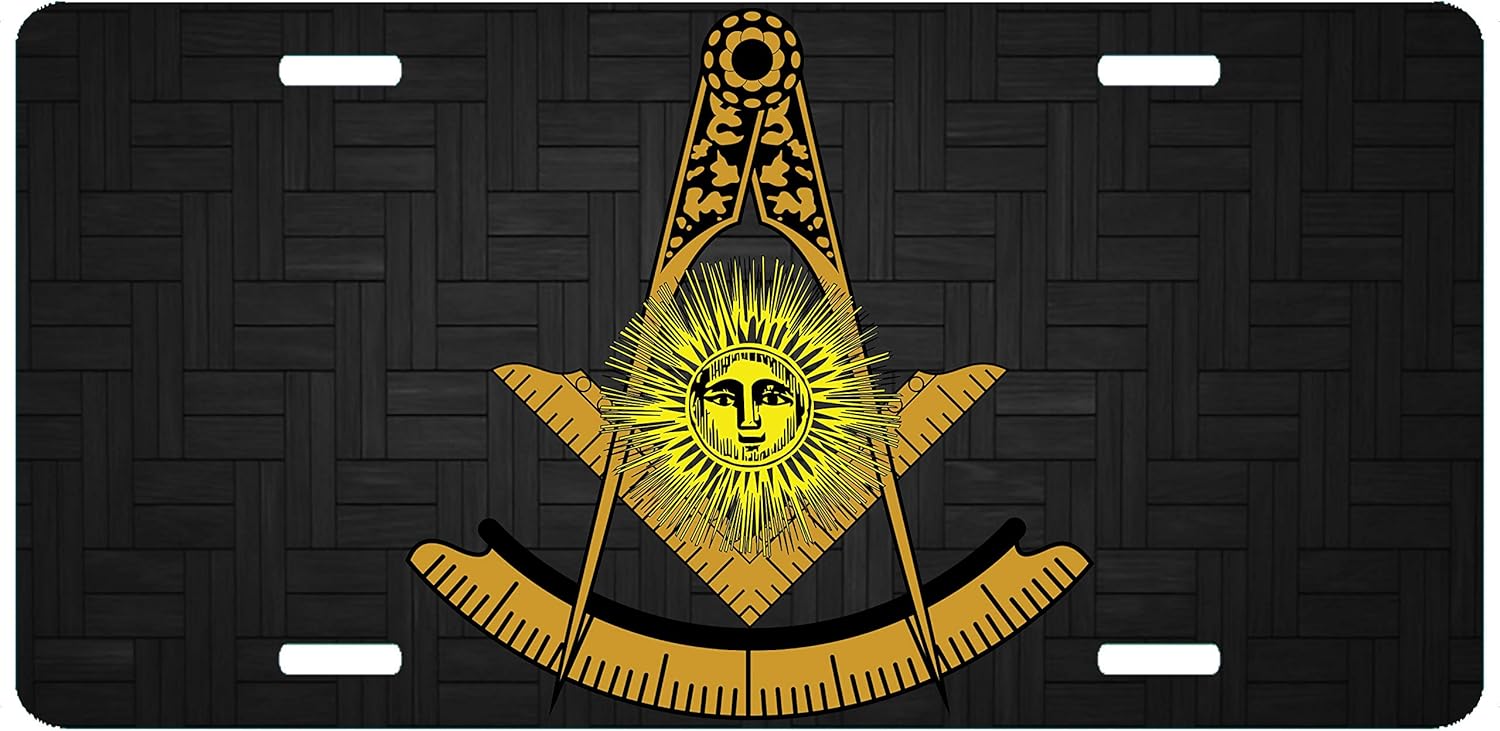 Amazon.com: Past Master Mason License Plate Auto Car Emblem Masonic ...