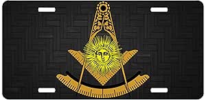 Amazon.com: Past Master Mason License Plate Auto Car Emblem Masonic ...