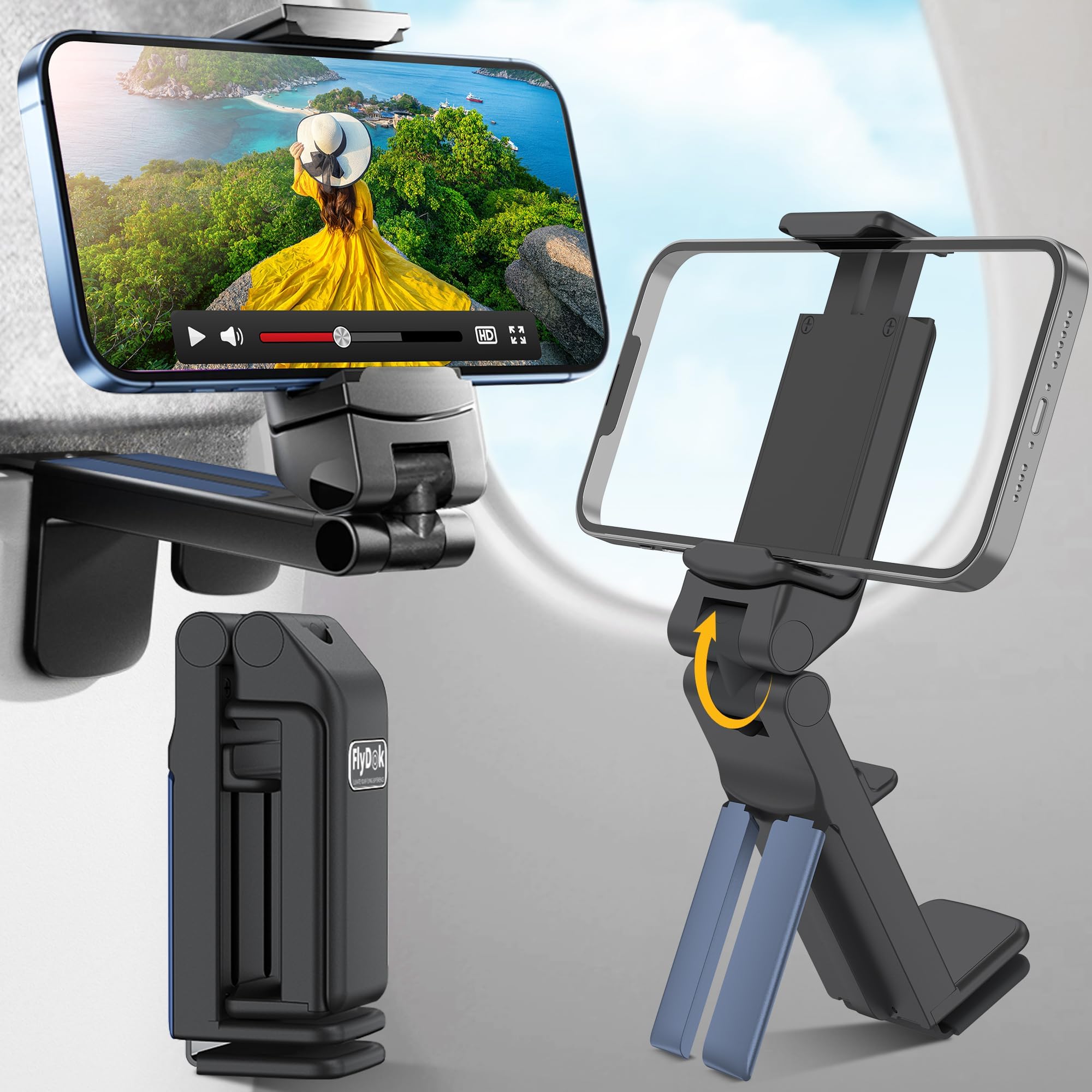 Amazon.com: (2 Pack)Universal Airplane Travel Phone Holder: Travel ...