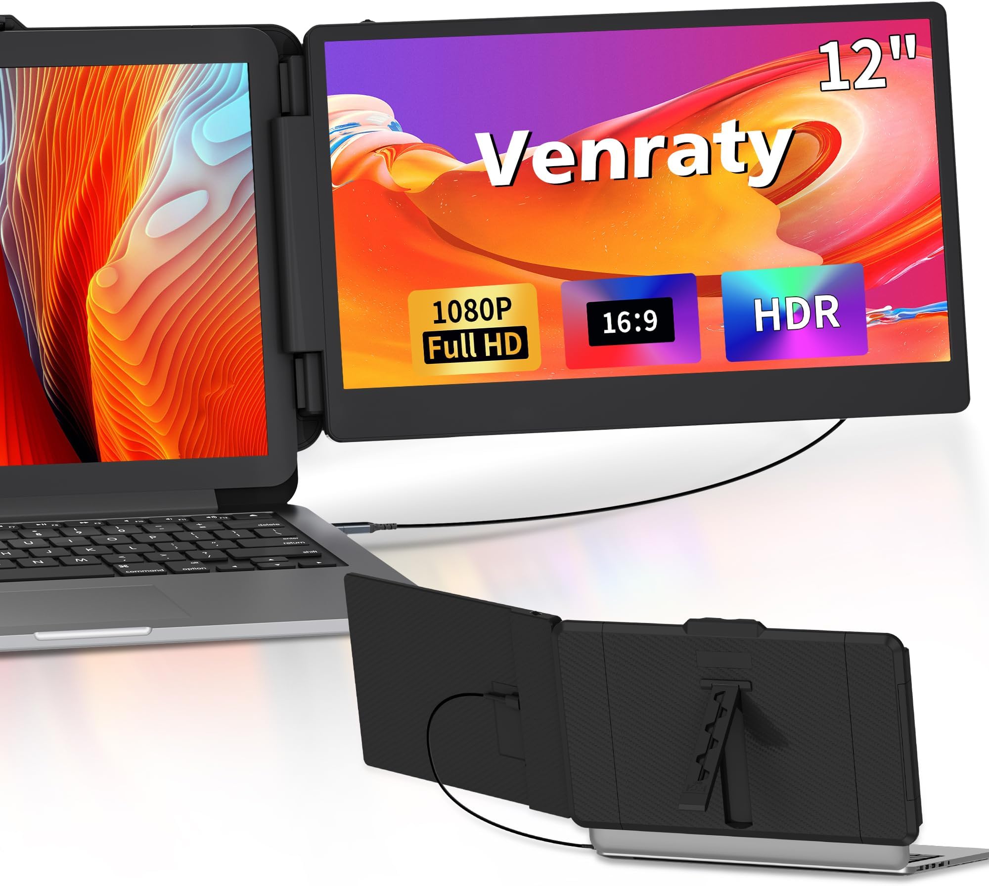 Amazon.com: Maxfree Portable Monitor for Laptop, 12'' FHD Laptop ...