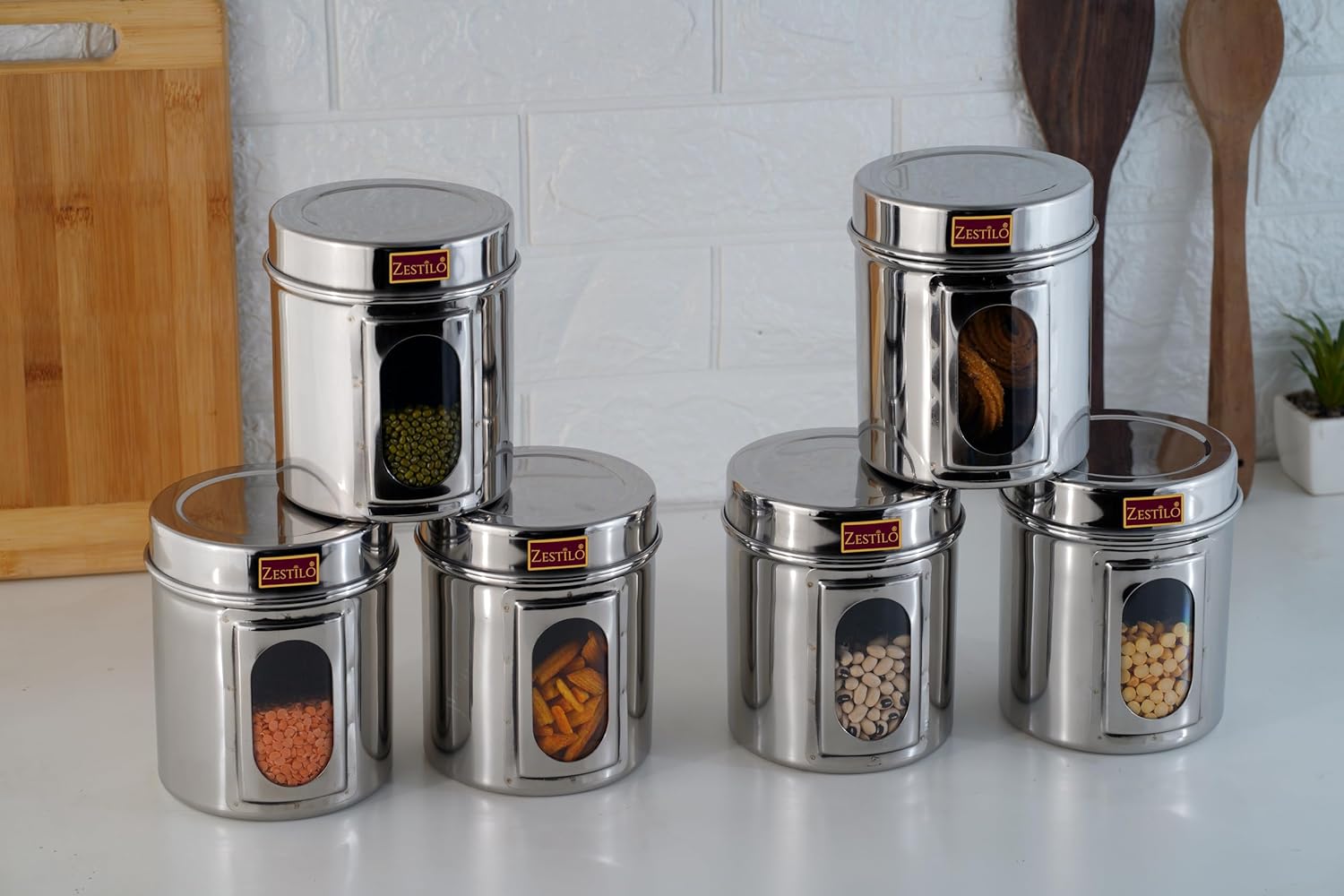 Buy ZESTILO Steel containers for Kitchen, Steel Boxes for Kitchen ...