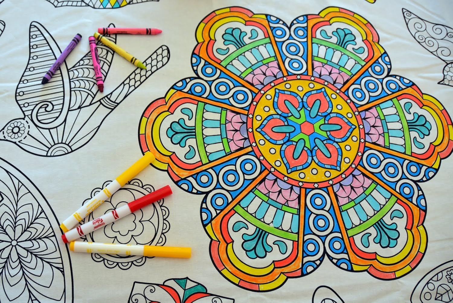 Amazon.com: Mandala Design – Square Tablecloth 60”X60” - Interactive ...