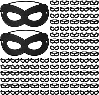 Amazon.com: Foaincore 100 Felt Halloween Eye Mask Masquerade Party ...