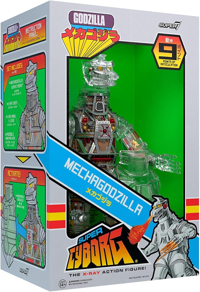 Amazon.com: Super7 Super Cyborg Toho Mechagodzilla (Clear) - 11” Toho ...