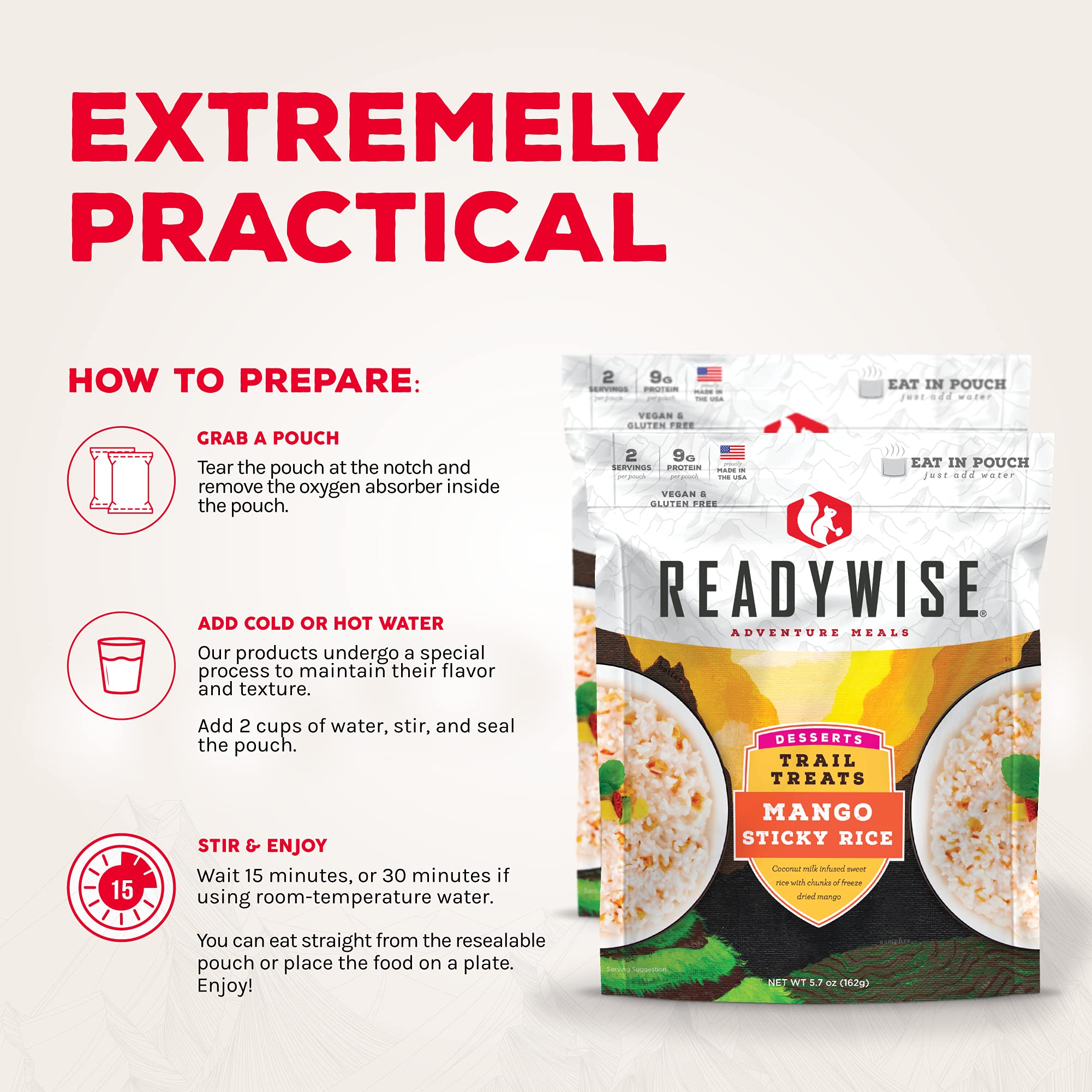 Snapklik.com : Outdoor Mango Sticky Rice, Freeze-Dried Backpacking And ...