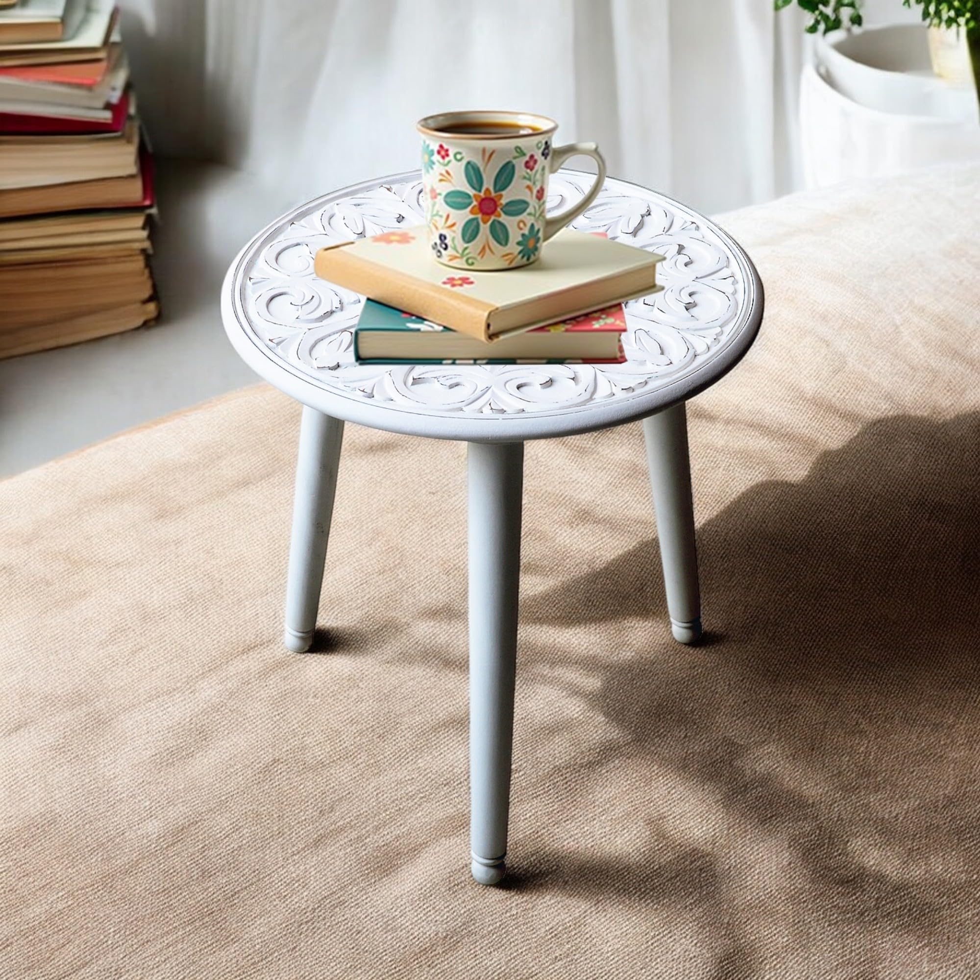 THE URBAN STORE Small Sofa Side Table/Accent Table/Pot/Statue/Night ...