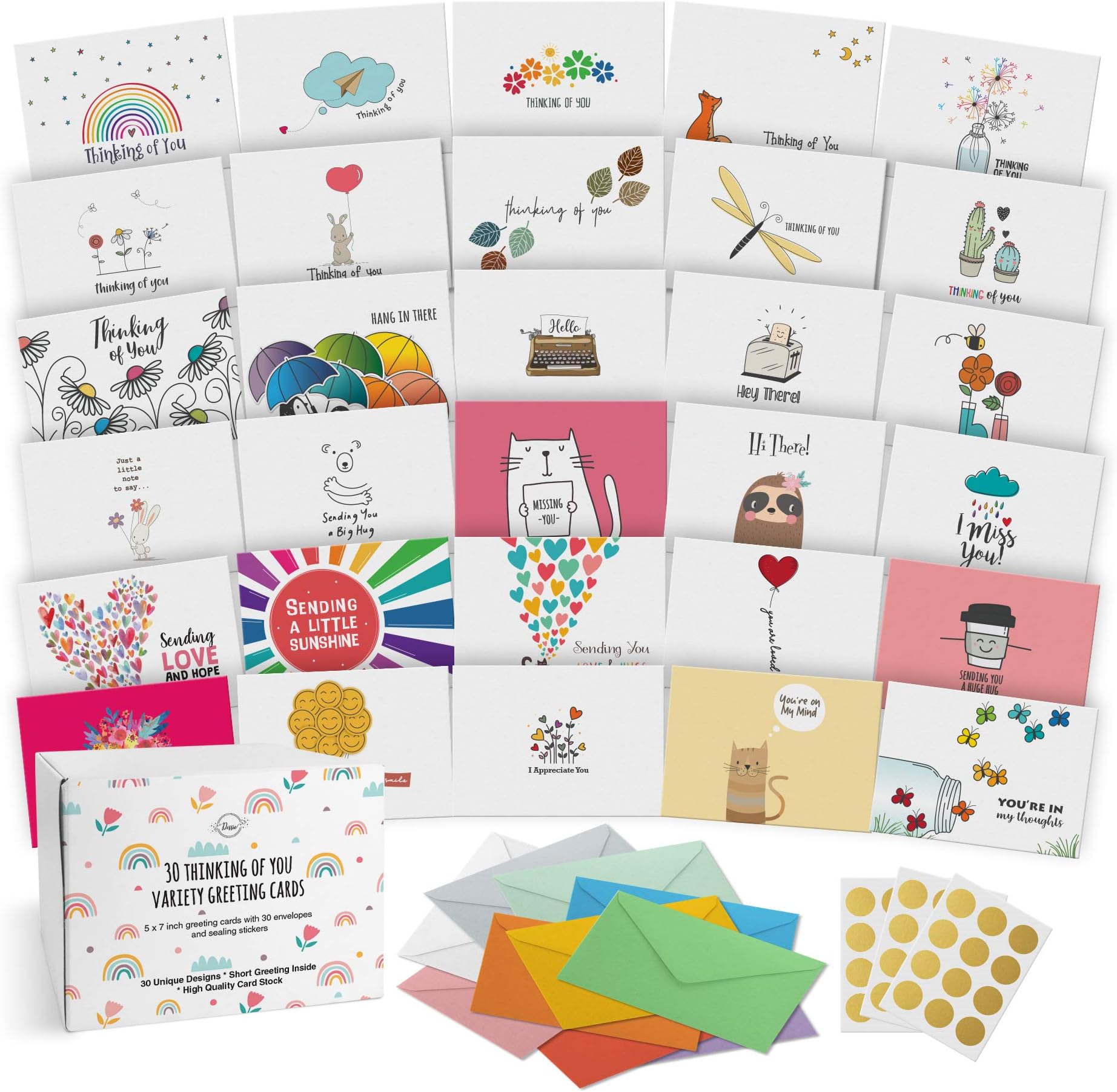 Amazon.com : Kebonds 48 Pack All Occasion Hello Cards with Envelopes ...