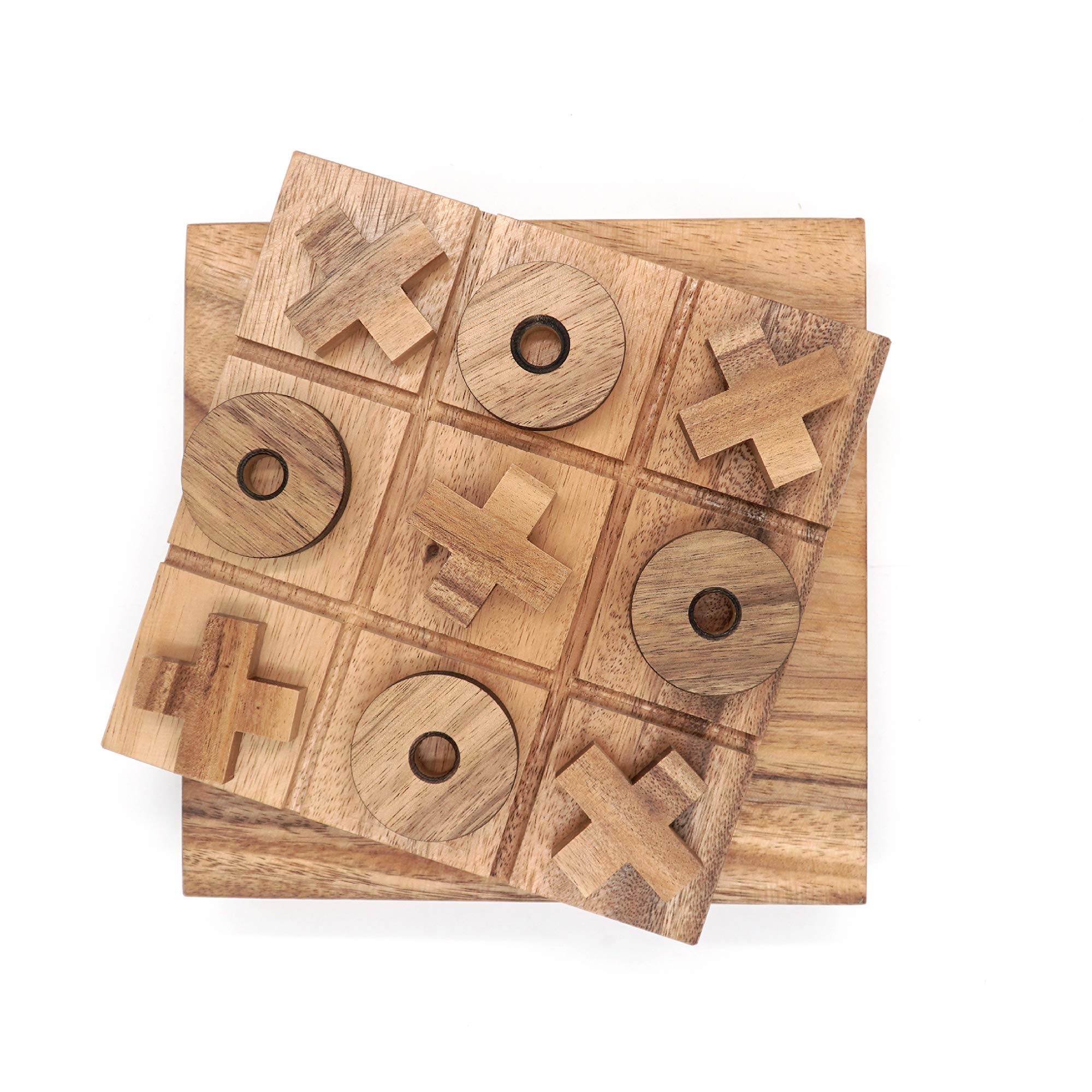 Tic Tac Toe Board Game Wooden for Kids Family TicTacToe Coffee Table ...