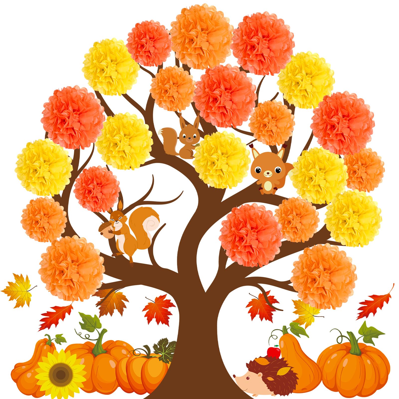 Amazon.com : Fall Thanksgiving Tree Bulletin Board Set Decorations for ...