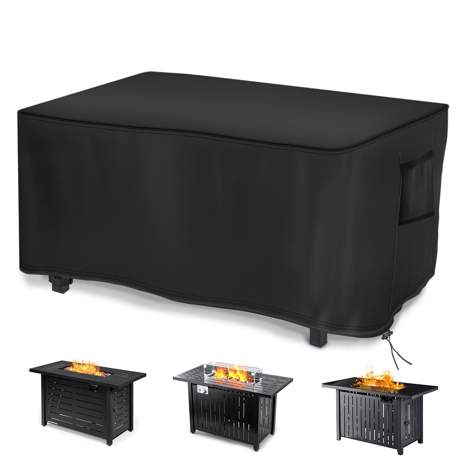 Amazon.com : Saking Rectangular Fire Pit Cover, Waterproof Windproof ...