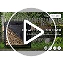 Amazon.com : VIVOHOME 3ft Waterproof Firewood Log Rack Cover, Heavy ...