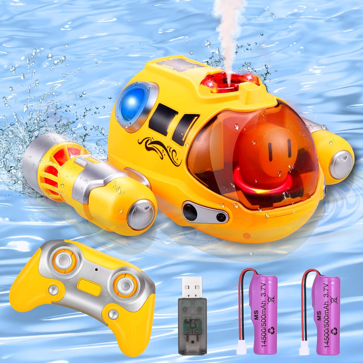Wyxron Remote Control Boats, 2.4GHz RC Boat Rechargeable with Spray ...
