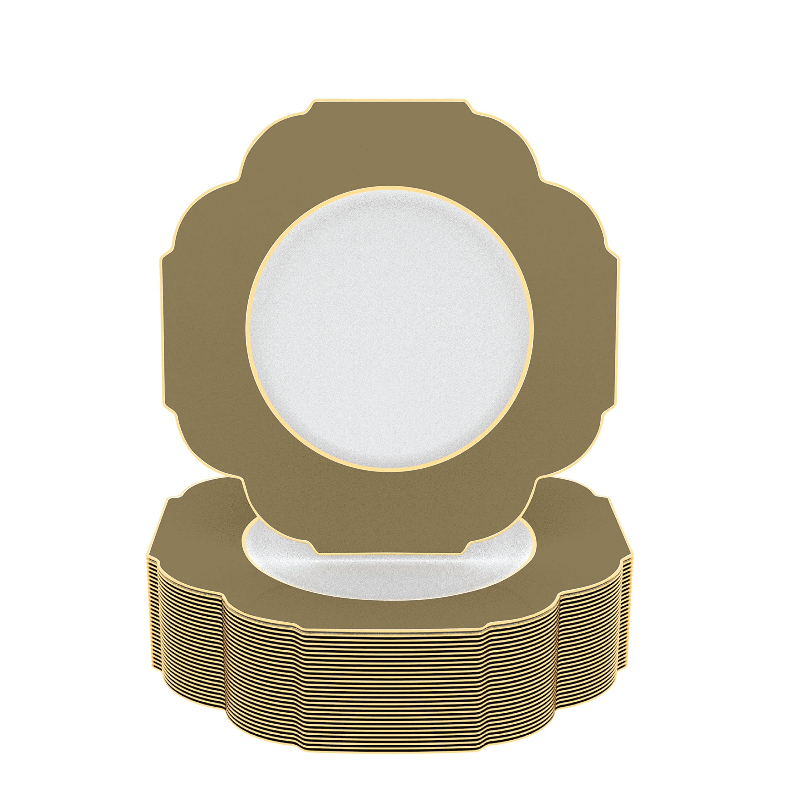 Amazon.com: LUXE PARTY NYC Plastic 30 Pack Scalloped Dinnerware Plates ...