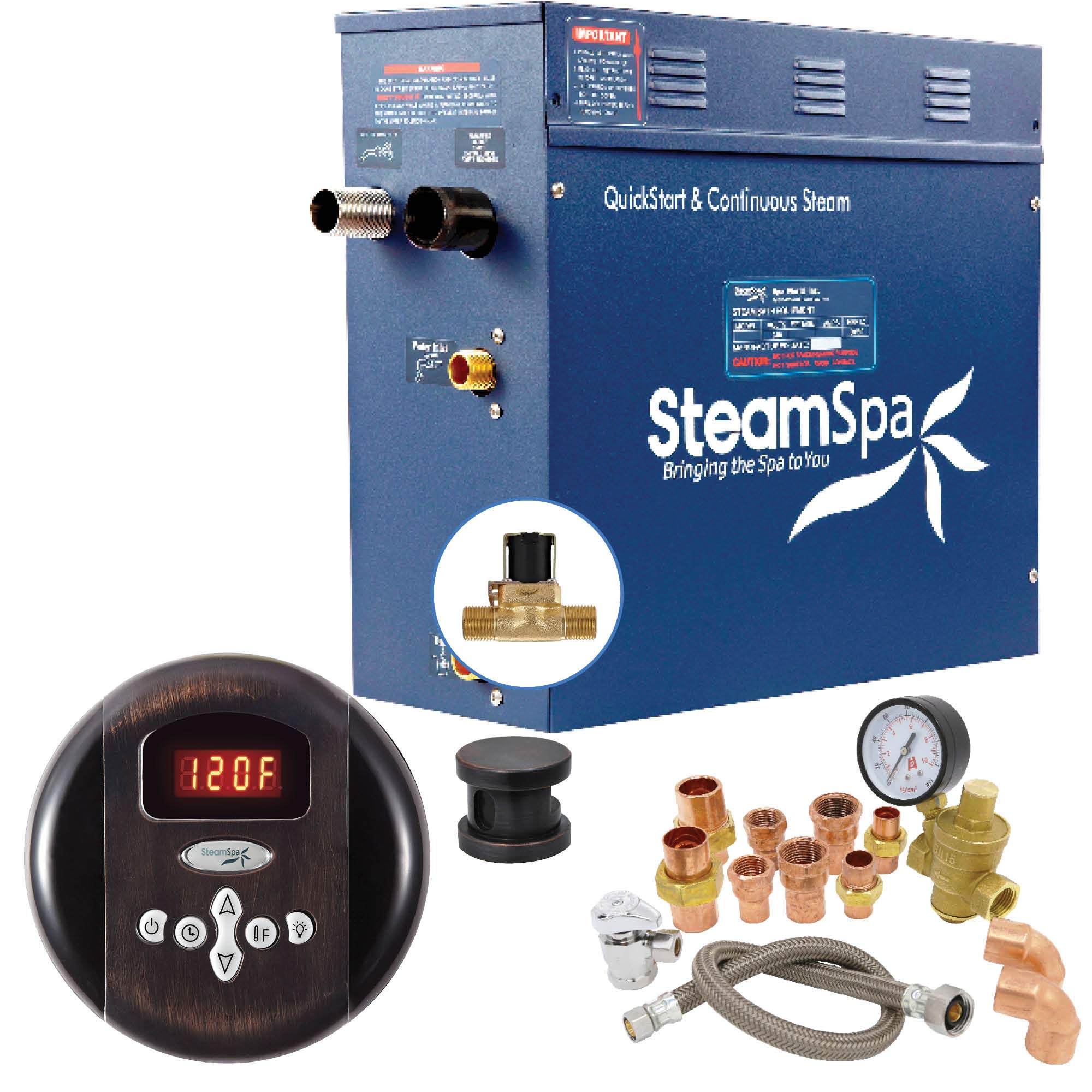 Steamspa 9kw Steam Sauna Generator Premium Bundle 240v Steam Generator ...