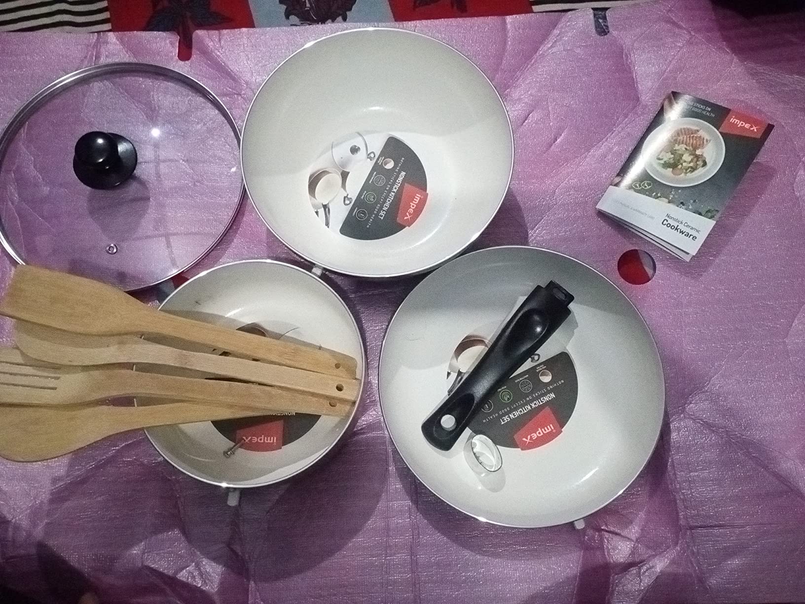 Buy Impex PEARL-KSF484 Ceramic Coated Nonstick Aluminium 3 Piece ...