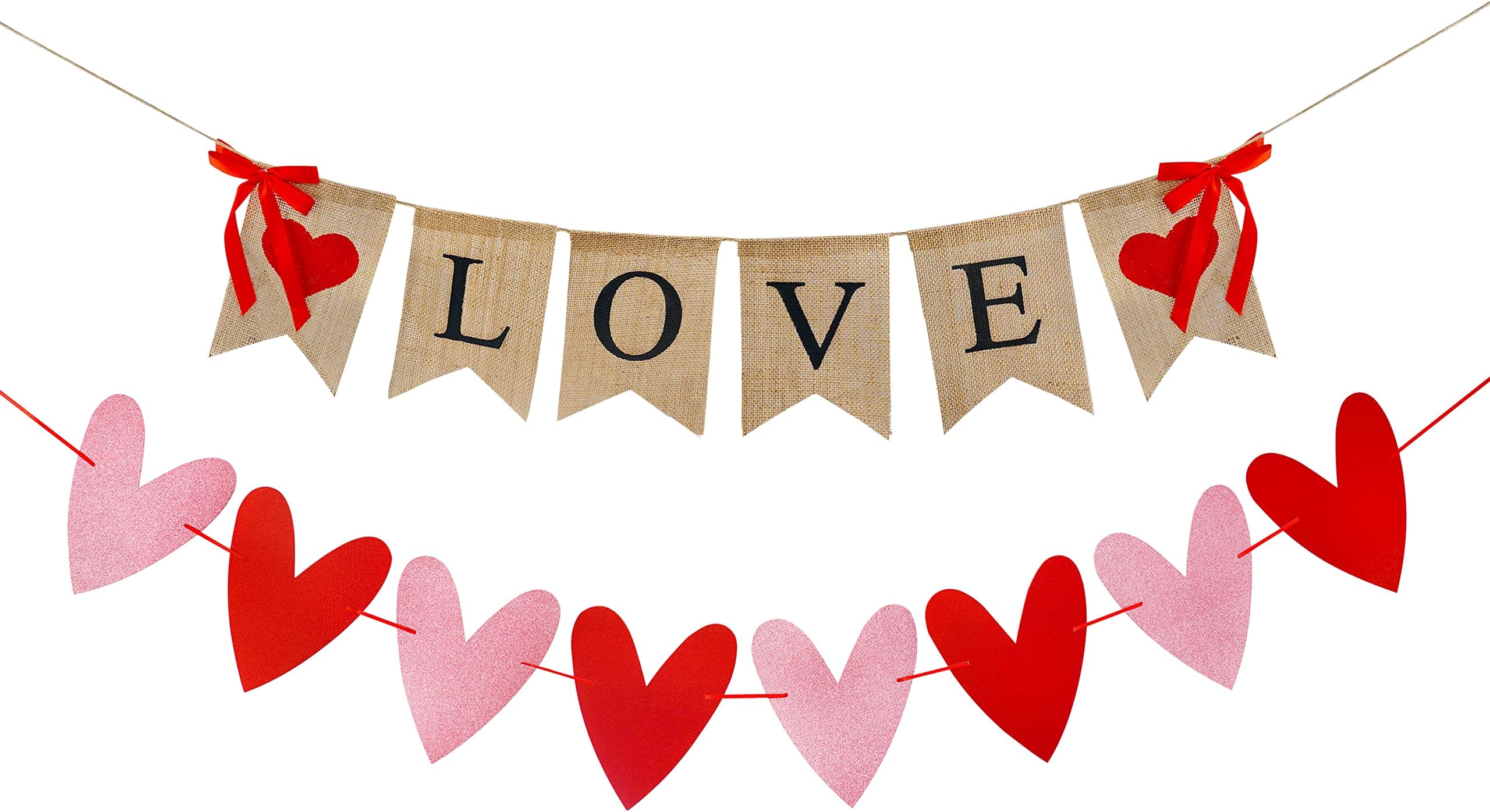 Amazon.com: KatchOn, Be Mine Valentine Banner - 10 Feet, No DIY | Be ...