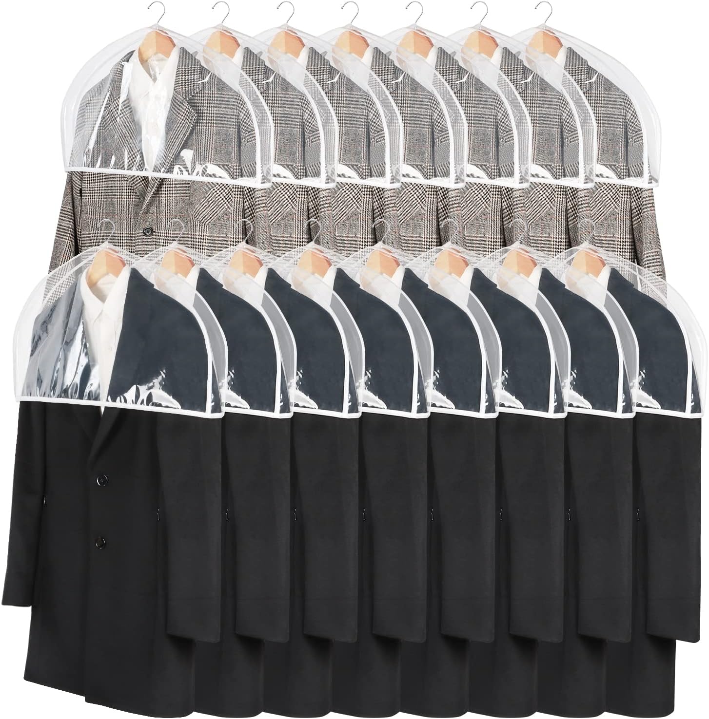 Amazon.com: Handy Laundry Clear Vinyl Shoulder Covers – Set of 16 ...