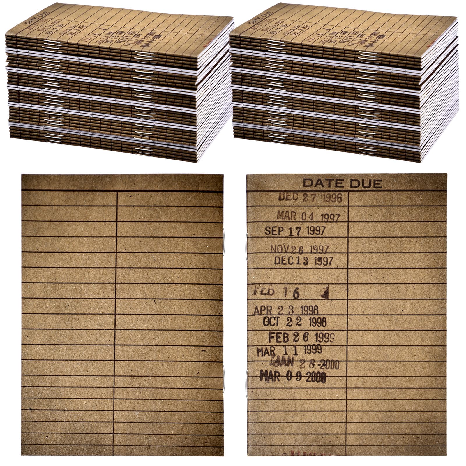 Amazon.com : Resurhang 50 Pcs Book Lover Gifts Library Card Notebook ...