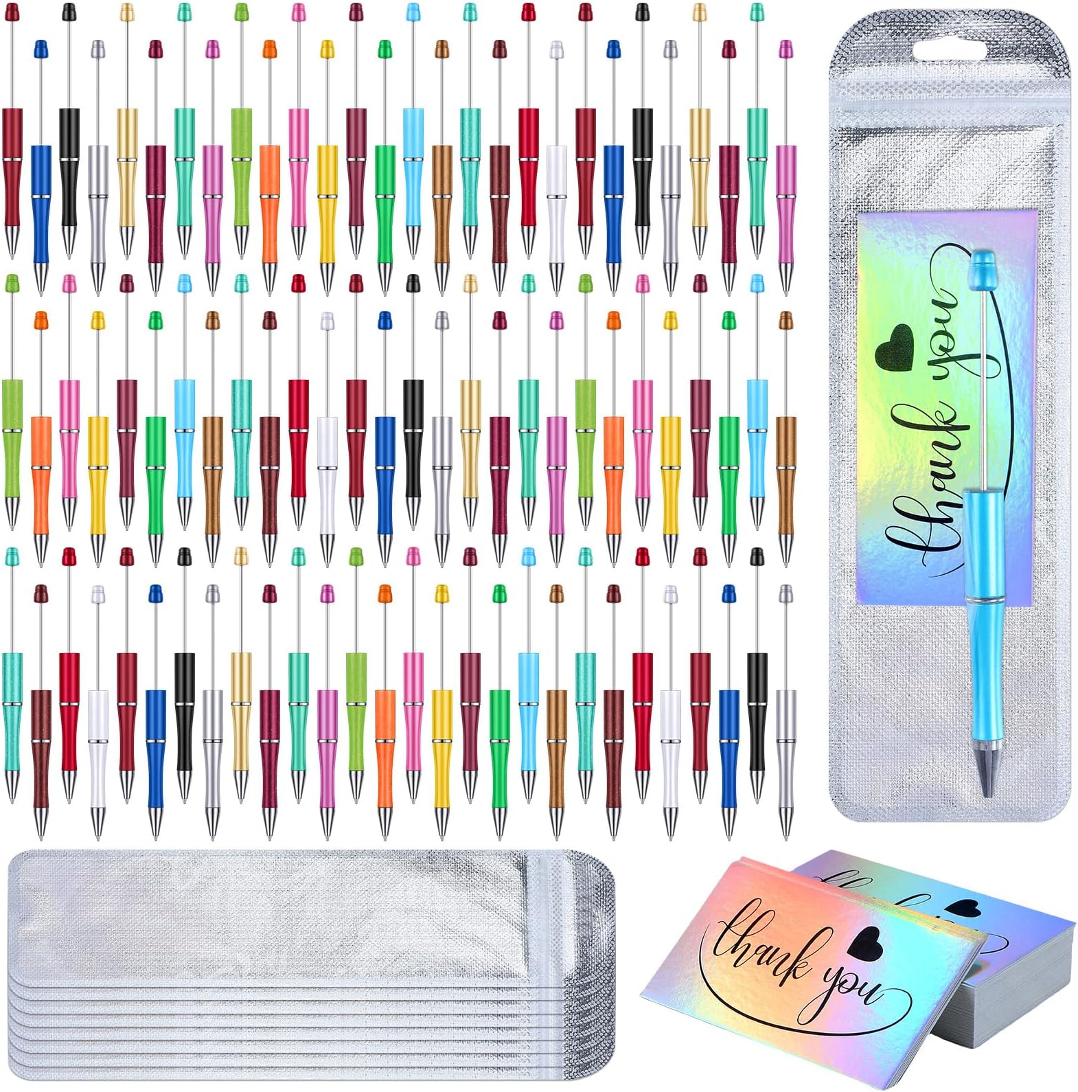 Amazon.com : Tenceur 52 Pcs Beadable Pen Gifts Set with 48 Plastic ...