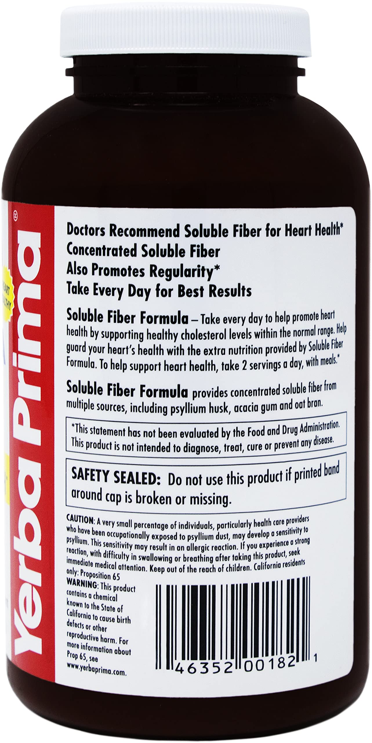 Buy Yerba Prima Soluble Fiber Formula Powder, 12 Ounce - Premium ...