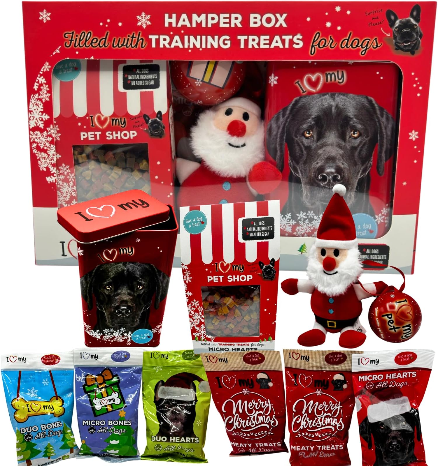 Dog Christmas Eve Box (105g) - Carrot, Milk & Cookie Shaped Biscuits ...