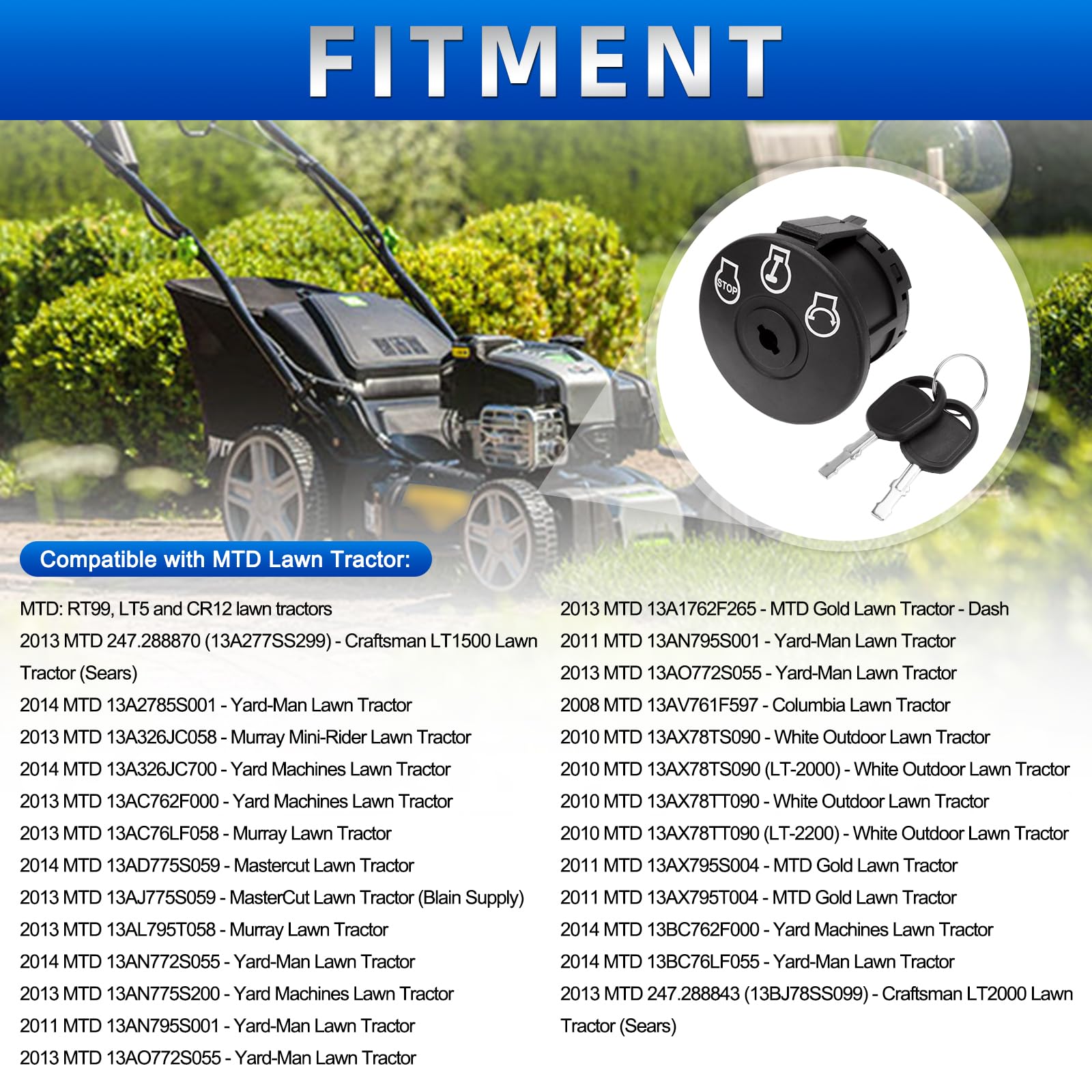 Snapklik.com : Lawn Mower Ignition Switch