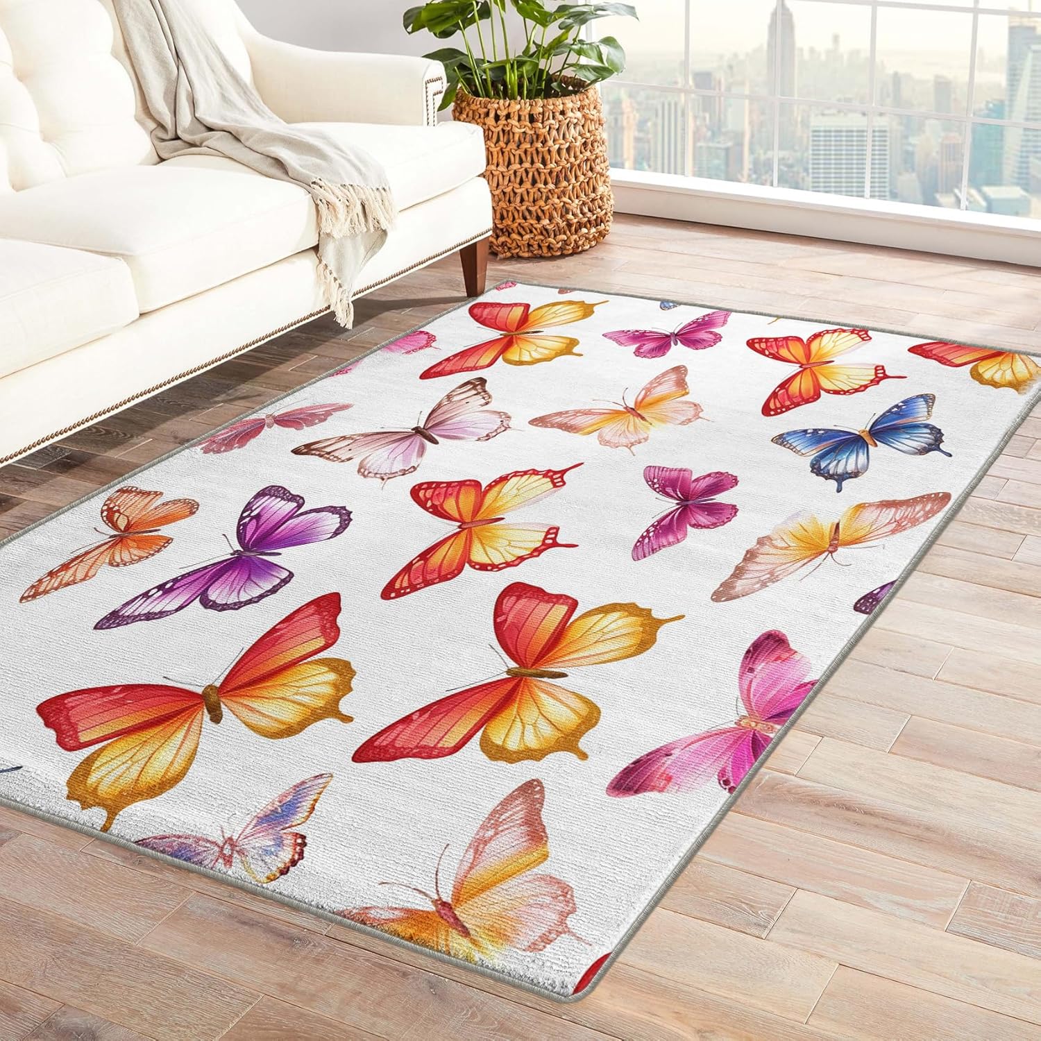 Amazon.com: Butterfly Rug & Home Decor - 2x3 Rug, Girls Rugs for ...