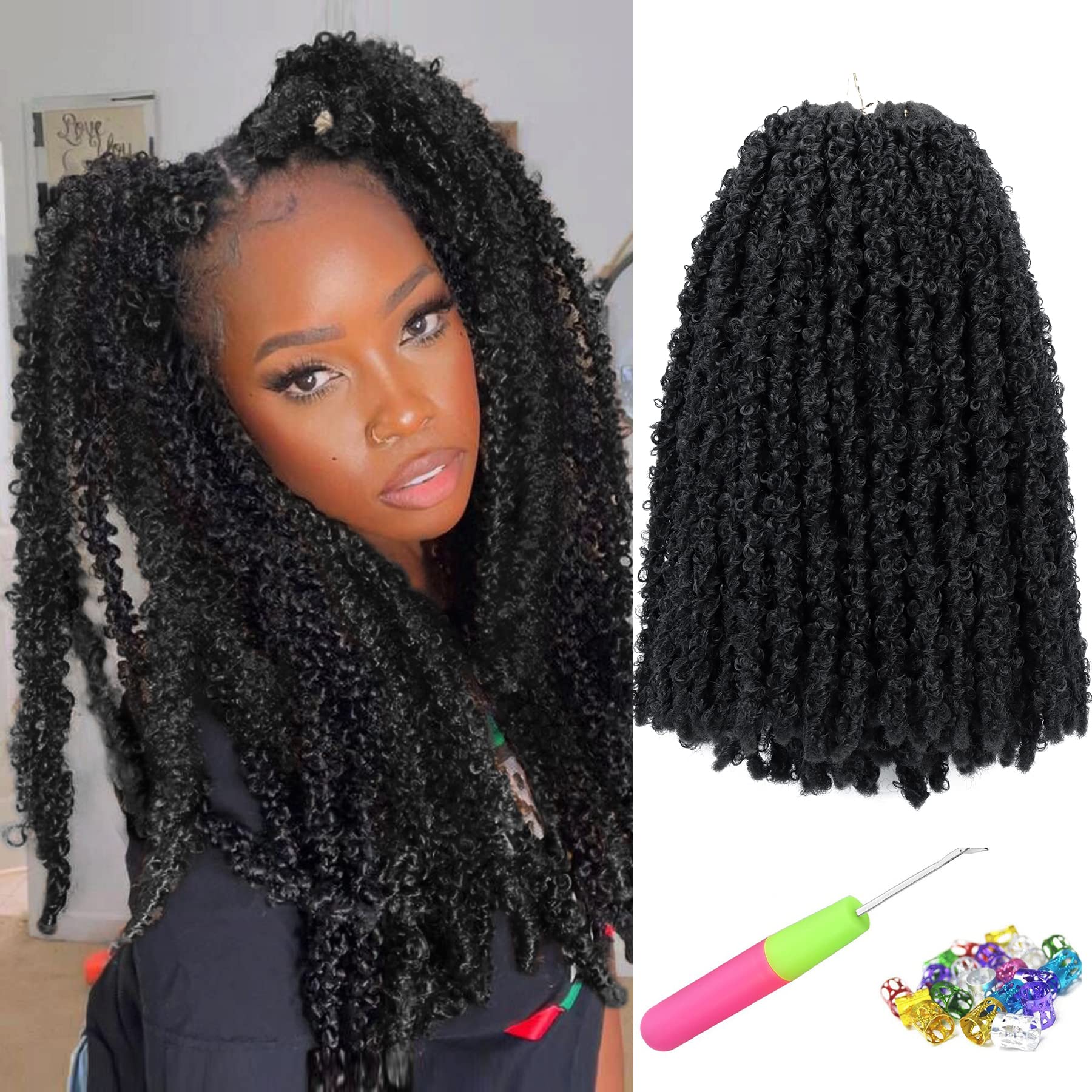 Buy Vomella 7 Packs Butterfly Locs 12 Inch Butterfly Locs Crochet Hair ...