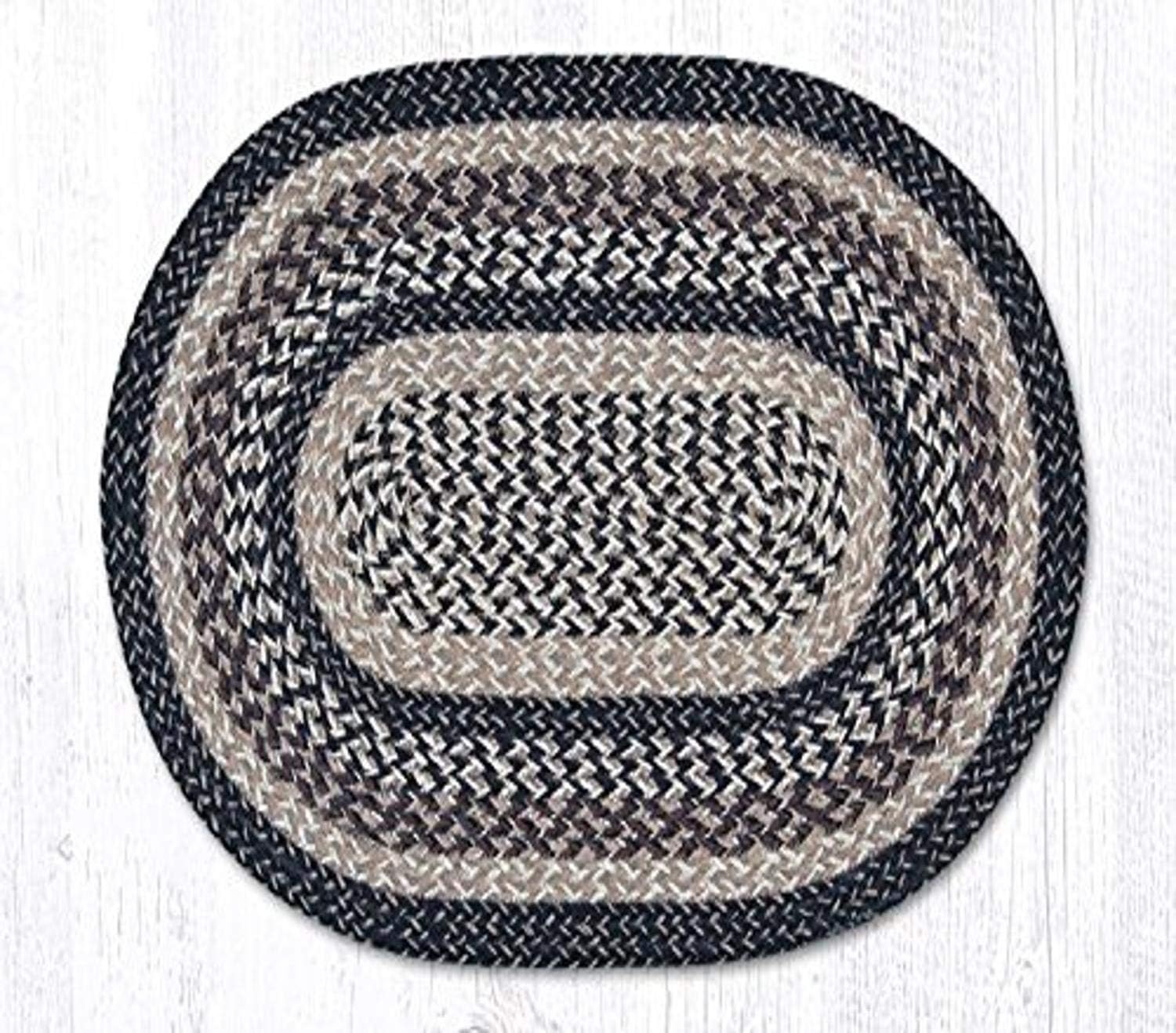 Amazon.com: Earth Rugs C-9-93 Black and Tan 20x30 Oval Braided Rug, 20 ...
