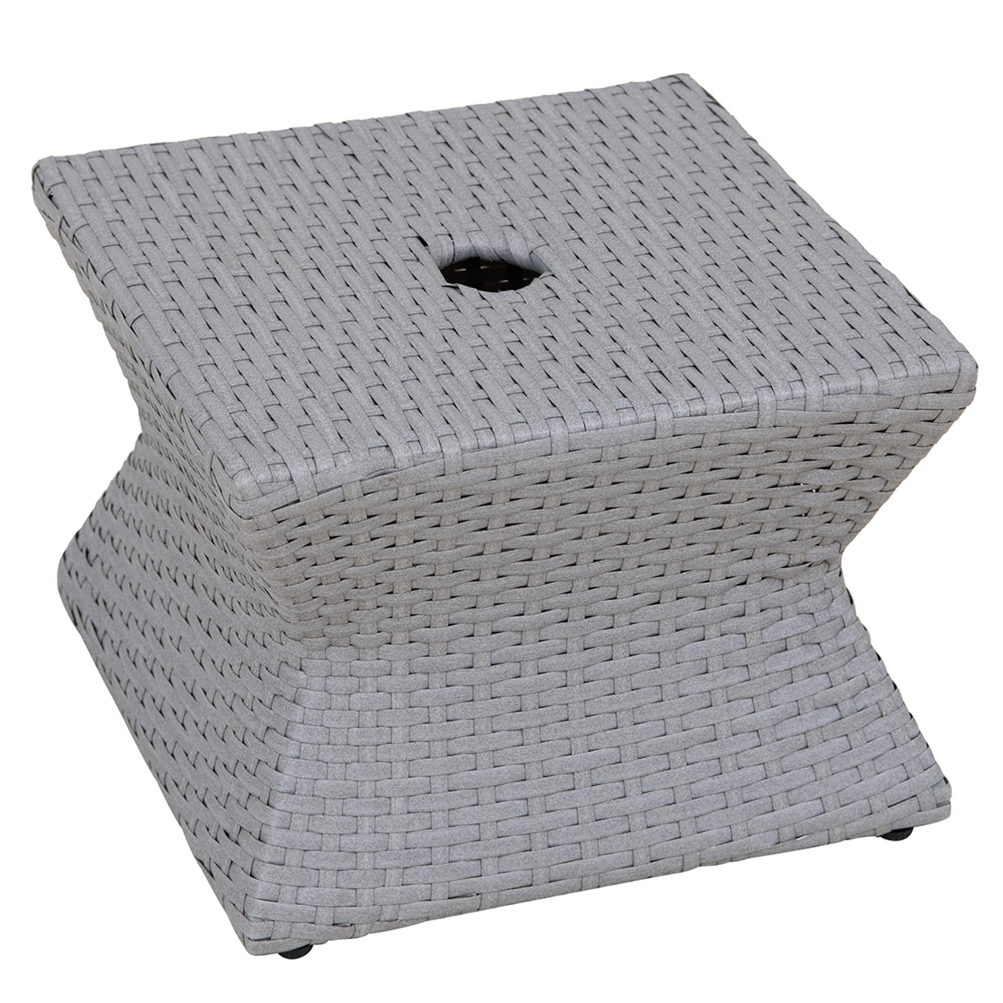 Amazon.com : Sunjoy Outdoor Side Table with Umbrella Hole, Poolside 16 ...