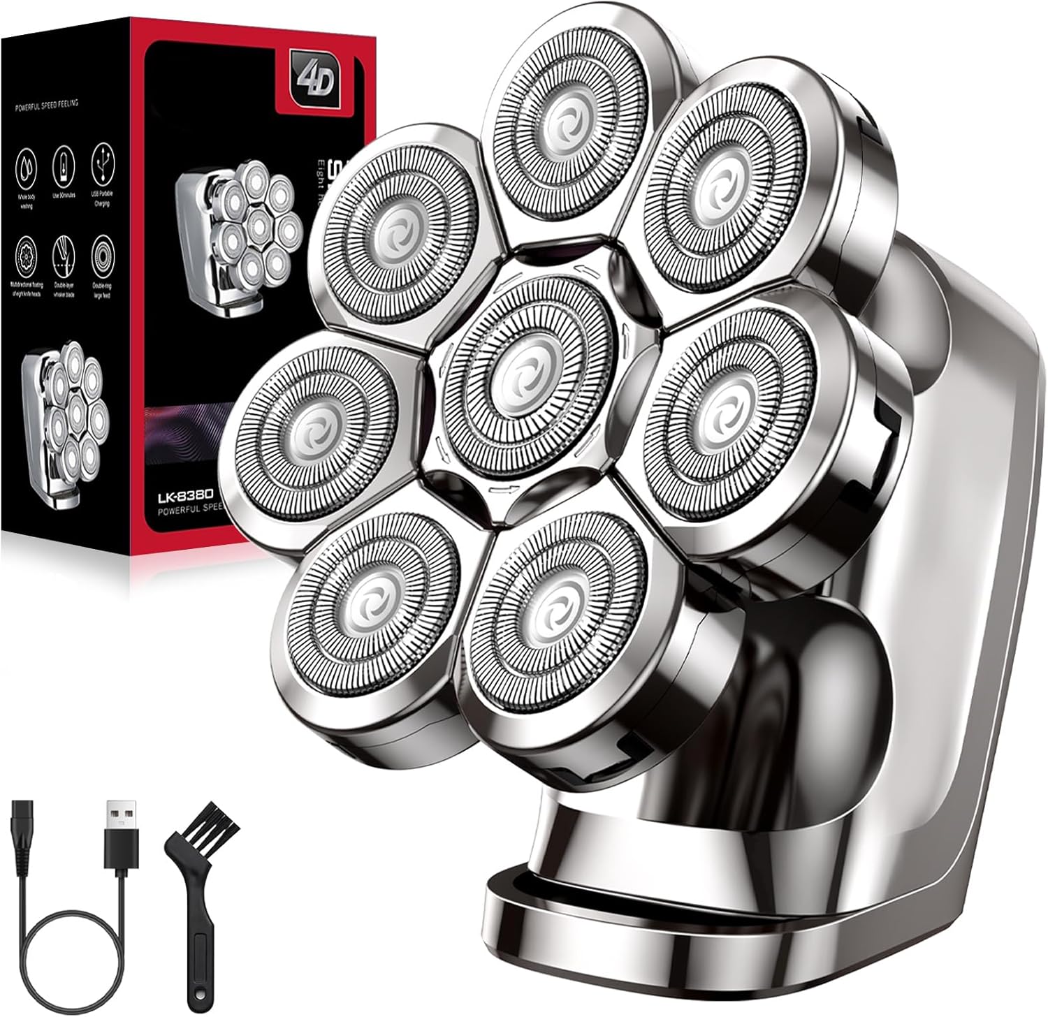 Amazon.com: SweetLF 8D Head Shaver for Bald Men - Detachable, LED ...