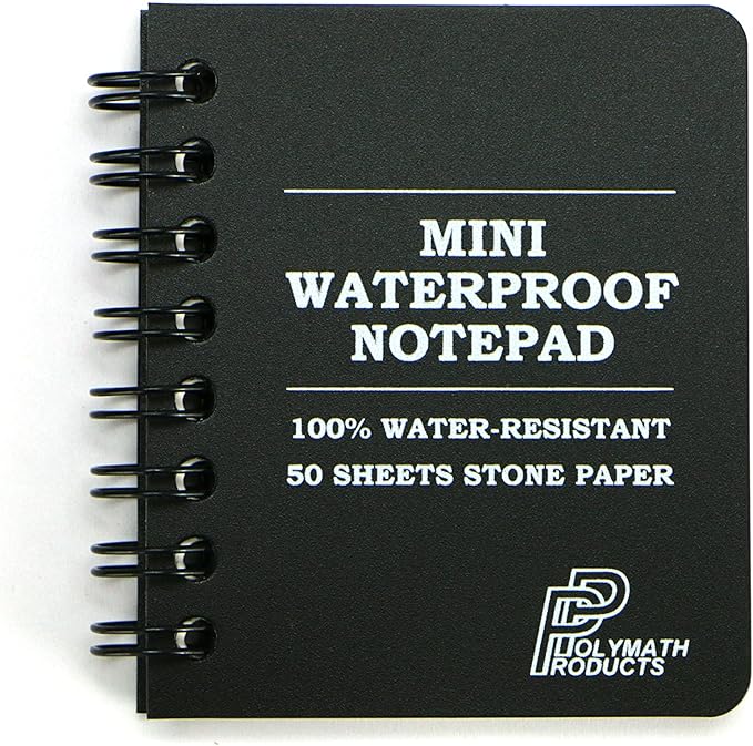 Polymath Products Mini Waterproof Notepad – 100% water-resistant stone ...