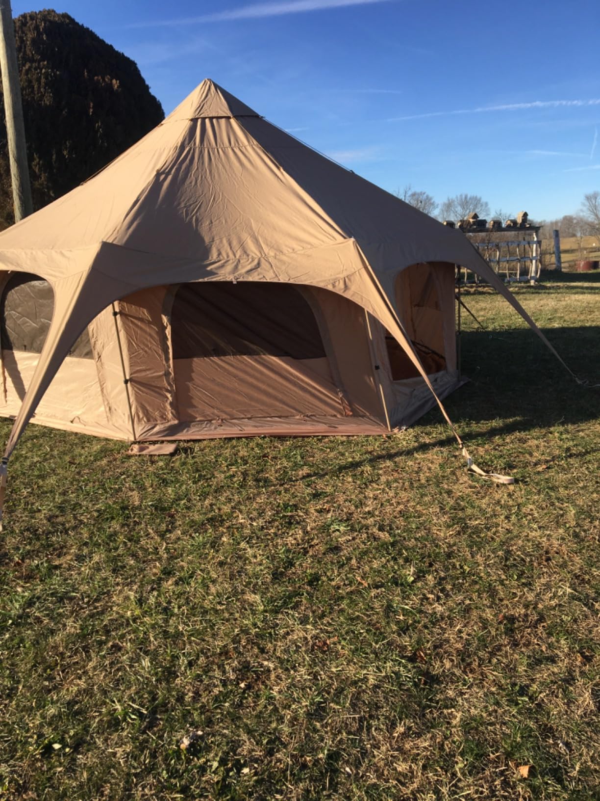 $19/mo - Finance MC TOMOUNT Canvas Tent Bell Tent 16.4ft*High9.2ft with ...