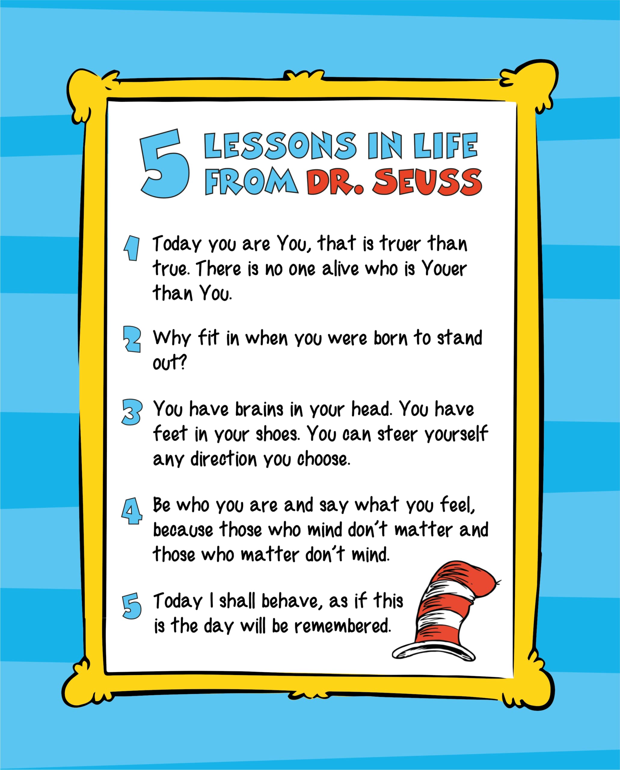 Citas Del Doctor Seuss Sobre La Vida Póster For Sale Con La Obra