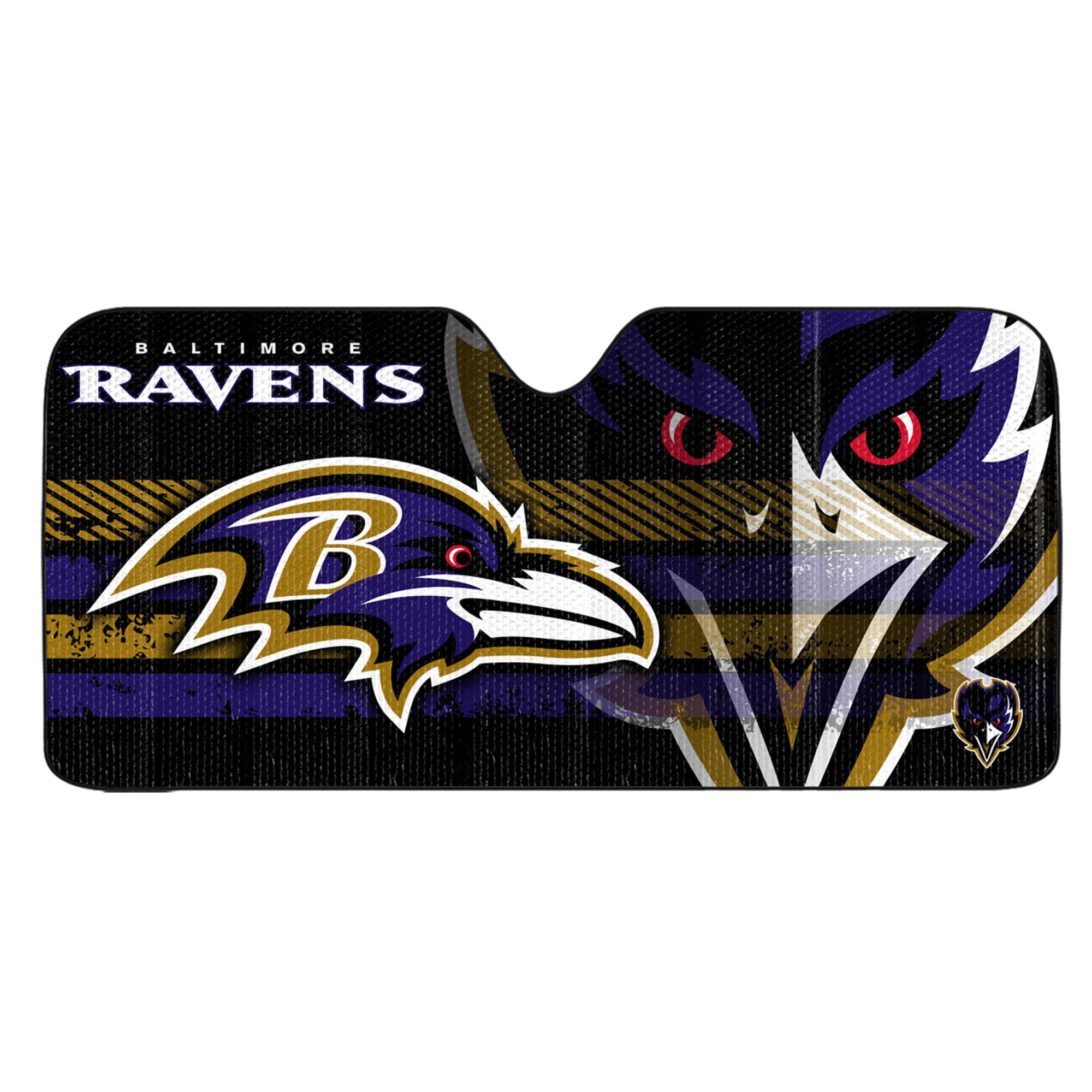 Snapklik.com : Fanmats 60044 NFL Baltimore Ravens Windshield Sun Auto Shade