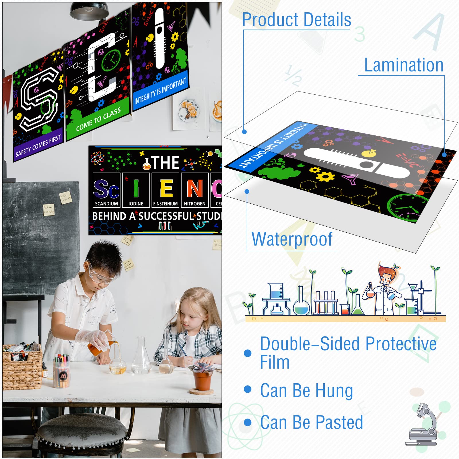 Snapklik.com : 8 Pieces Science Classroom Decoration Science Poster ...