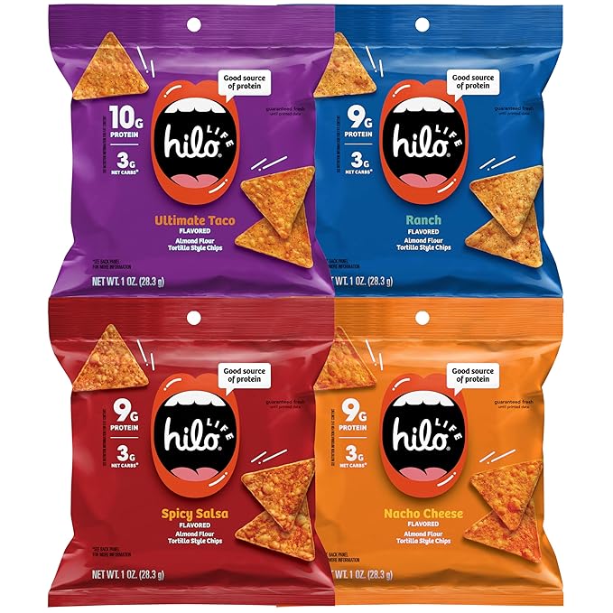 Amazon.com: Hilo Life Low Carb Keto Friendly Tortilla Chip Snack Bags ...