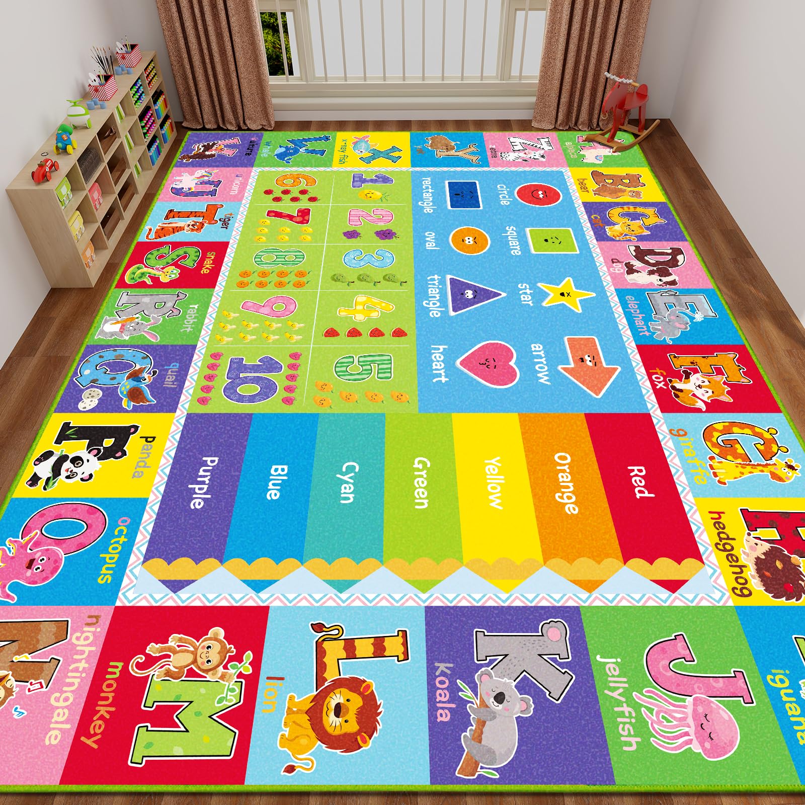 Amazon.com: ABC Carpet, Kids Rugs for Playroom, Educational Play Mat ...