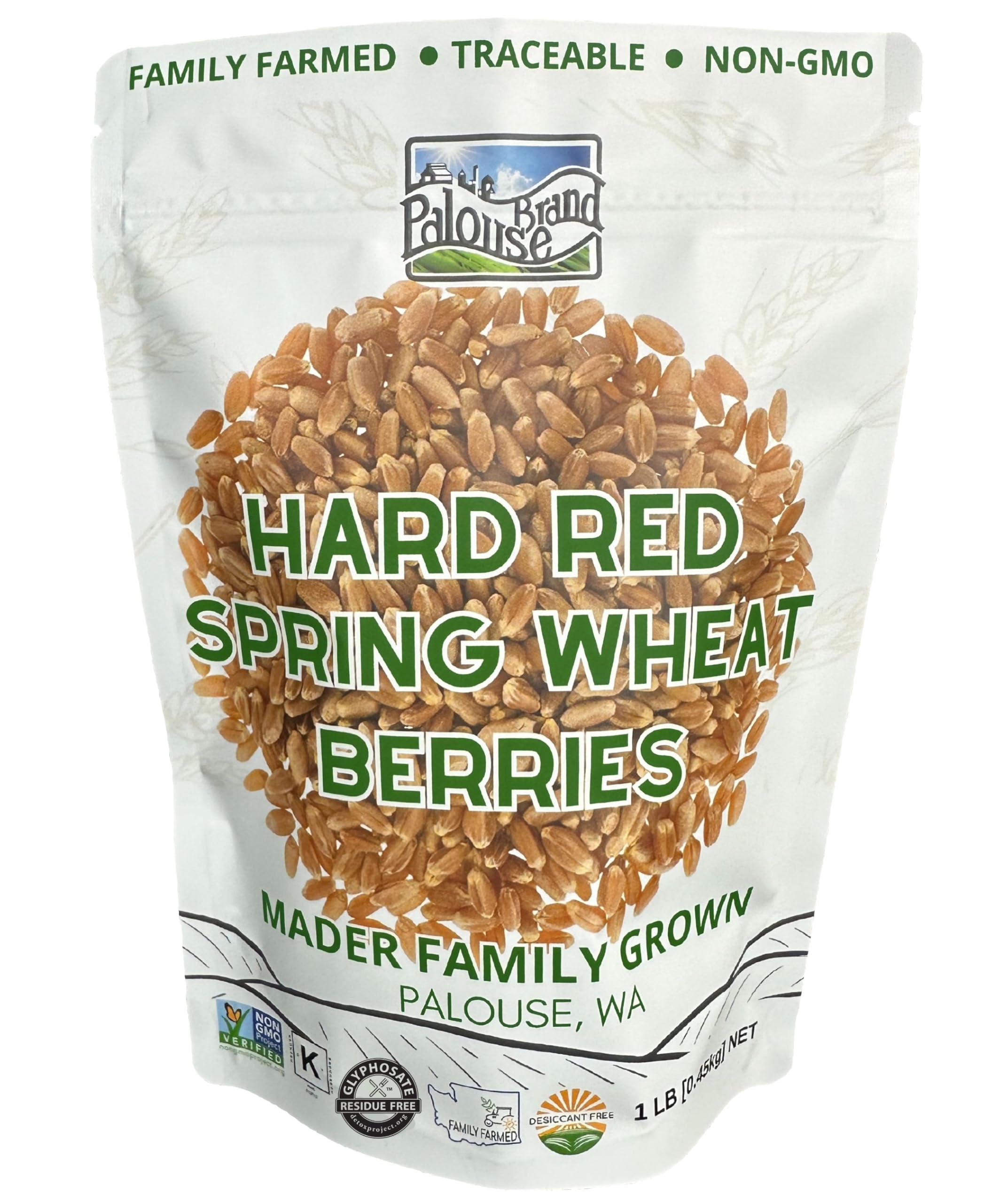 Amazon.com : Non-GMO Project Verified Hard Red Spring Wheat Berries ...