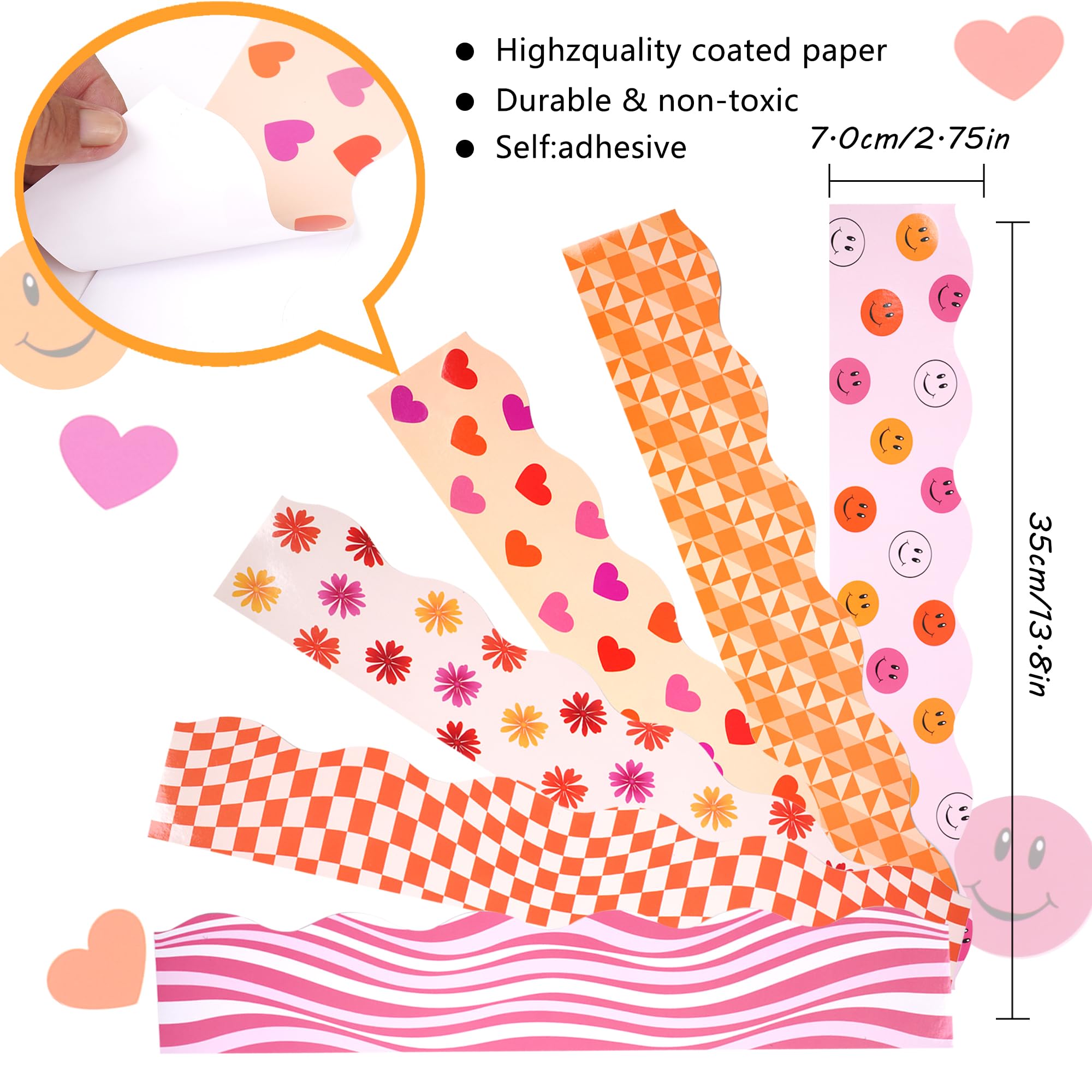 Snapklik.com : 82.6Ft Boho Bulletin Board Borders Fresh Modern ...