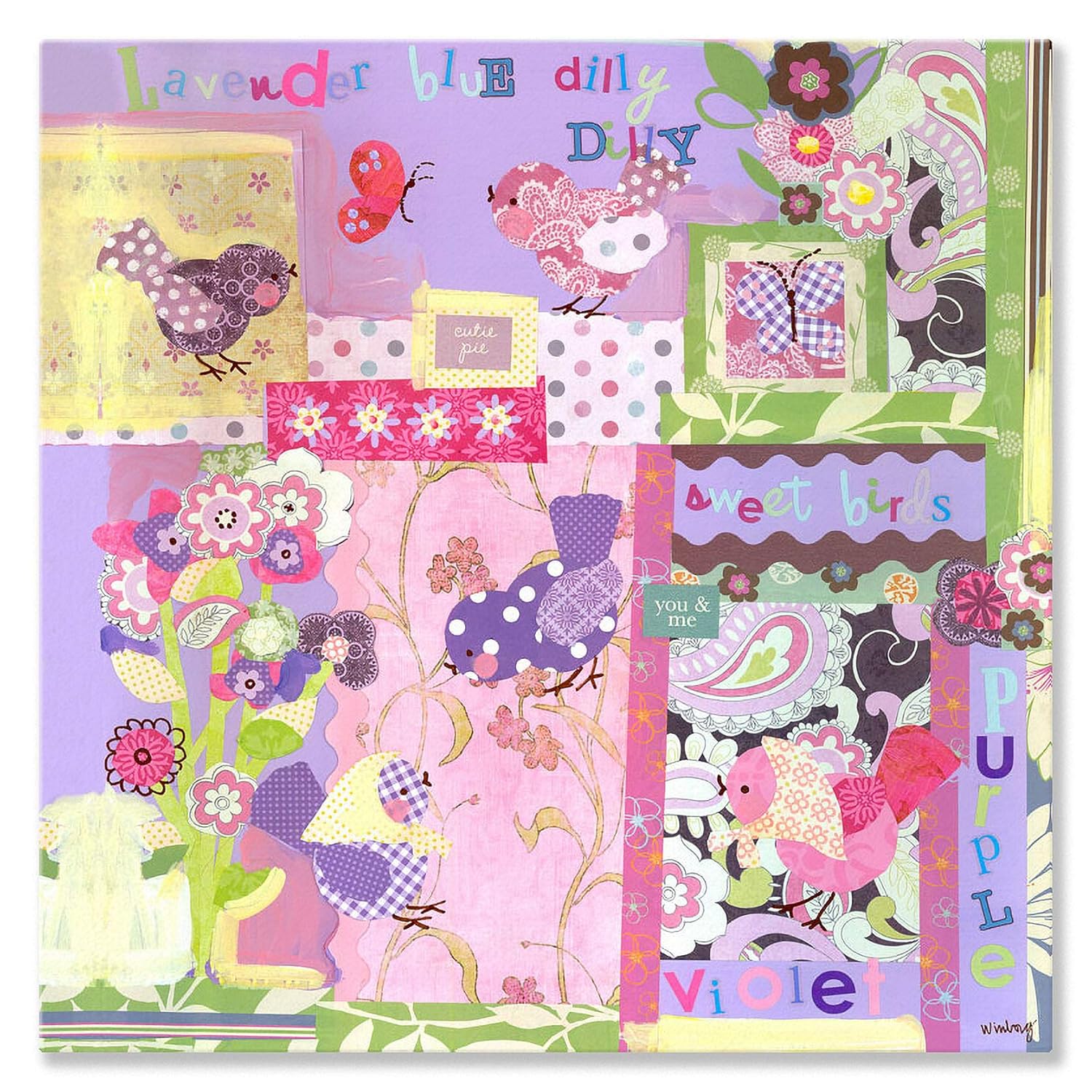 Amazon.com: Oopsy Daisy Canvas Wall Art Lavender Blue Dilly Dilly by ...