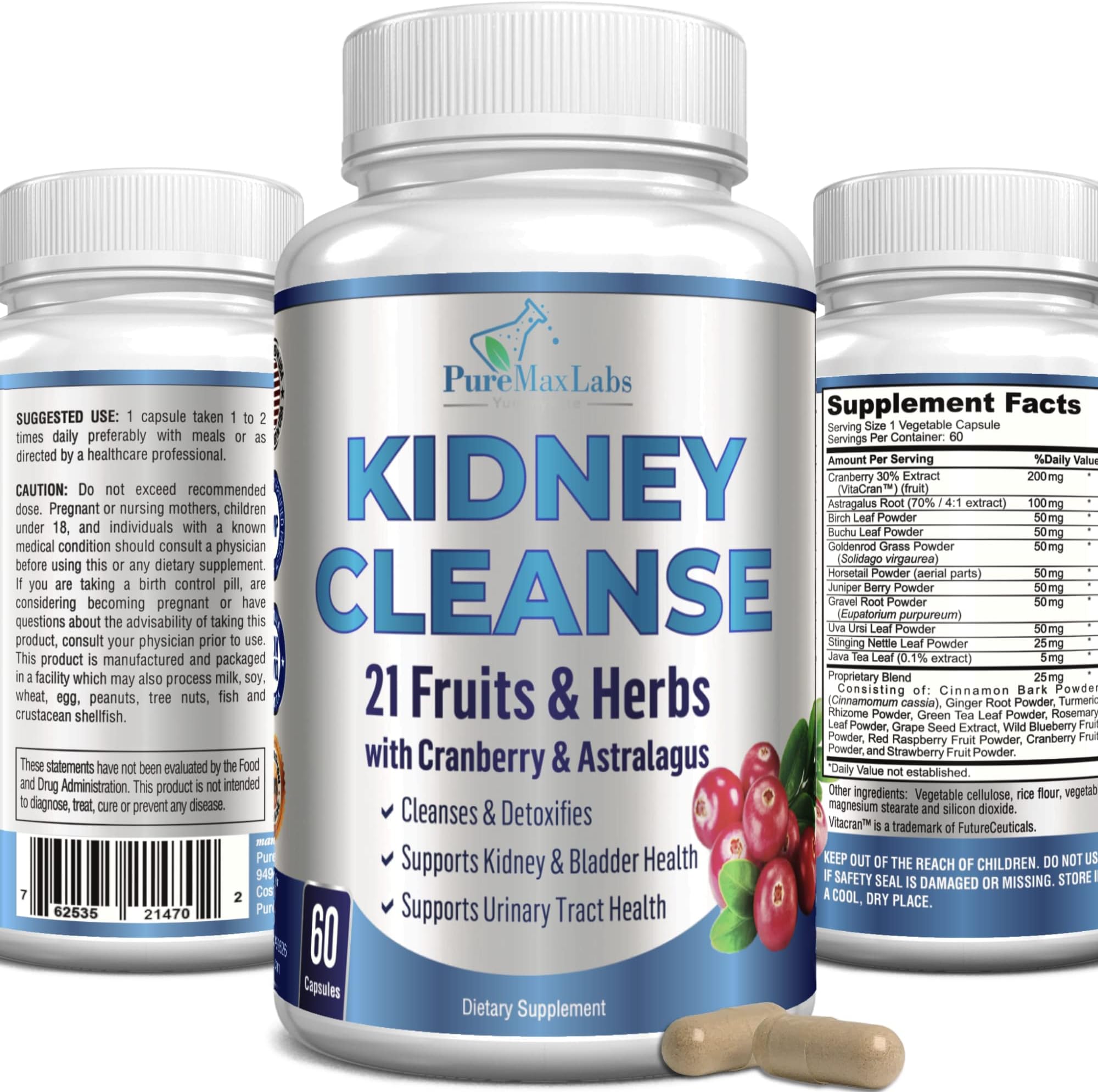 Amazon.com: Kidney Cleanse Detox & Repair (Non-GMO) Support Urinary ...