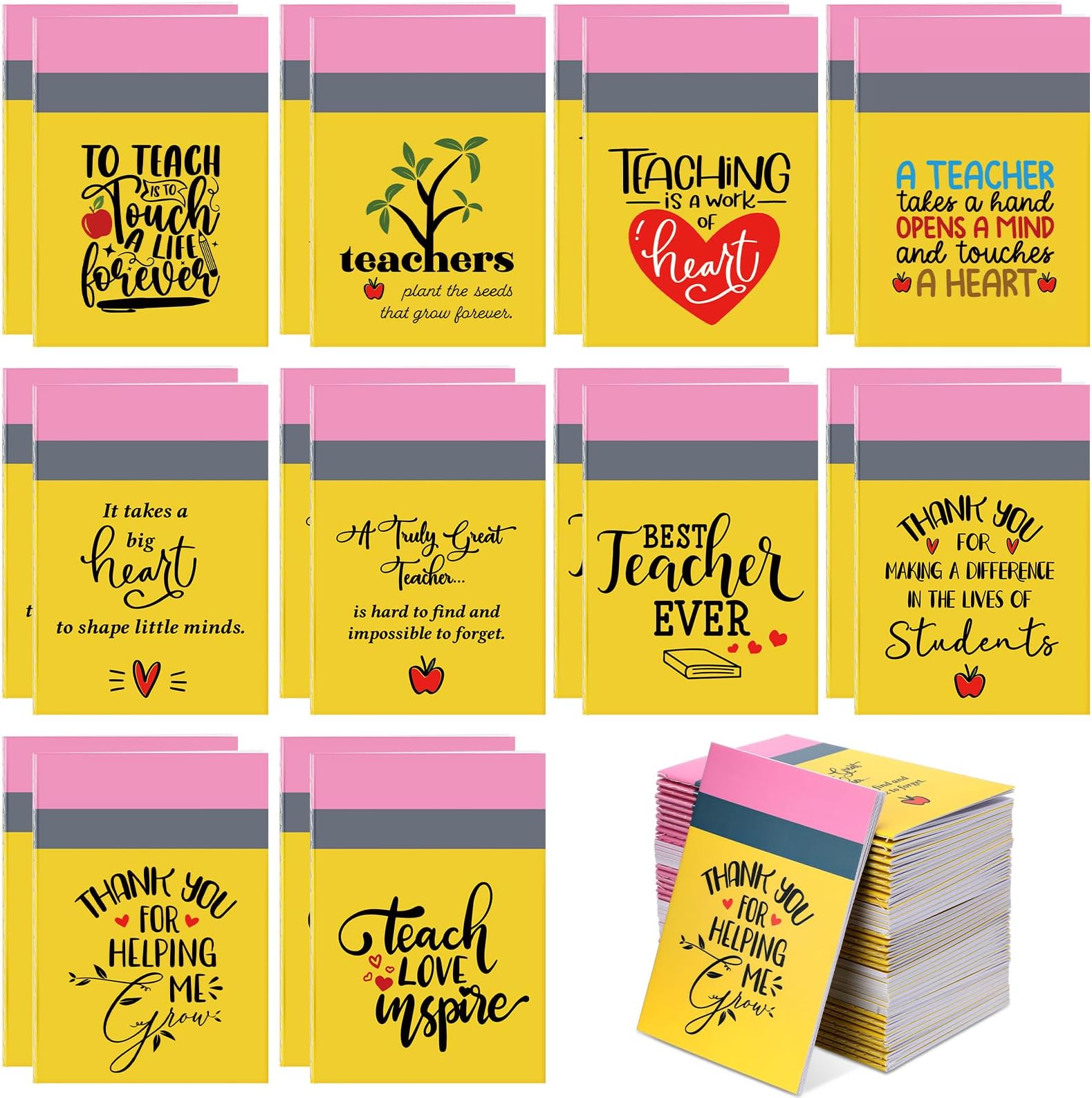 Amazon.com : Motiskyy 48 Pcs Teacher Appreciation Gifts in Bulk Include ...