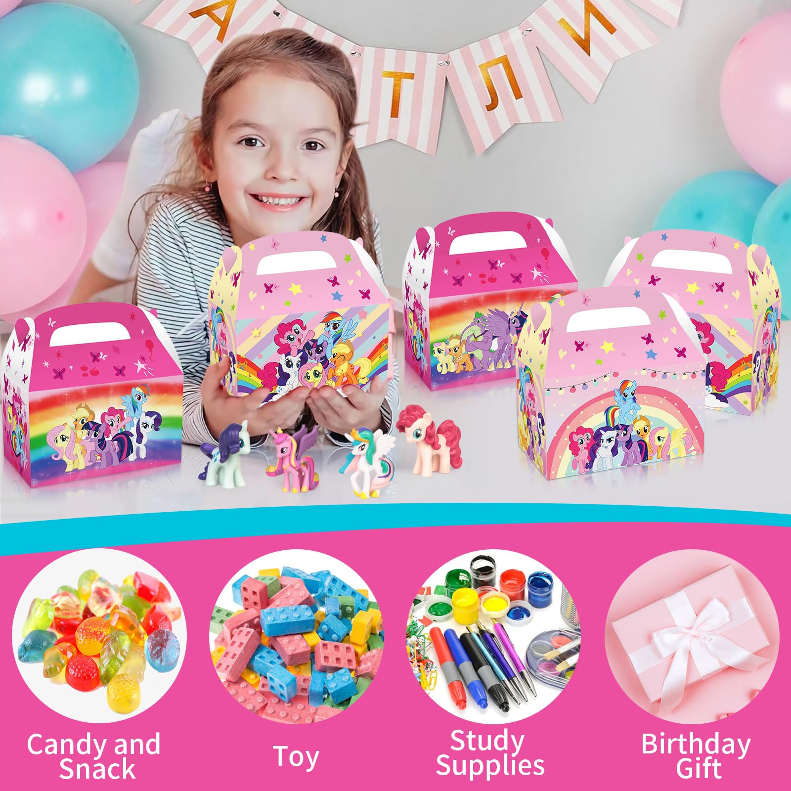 Snapklik.com : My Little Girls Party Favors 76 Pcs Pony Party Supplies ...