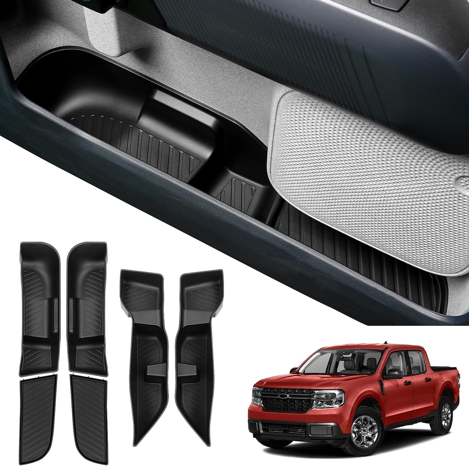 Amazon.com: Ford 2022-2024 Maverick Bed Cargo Partition Storage Bin ...