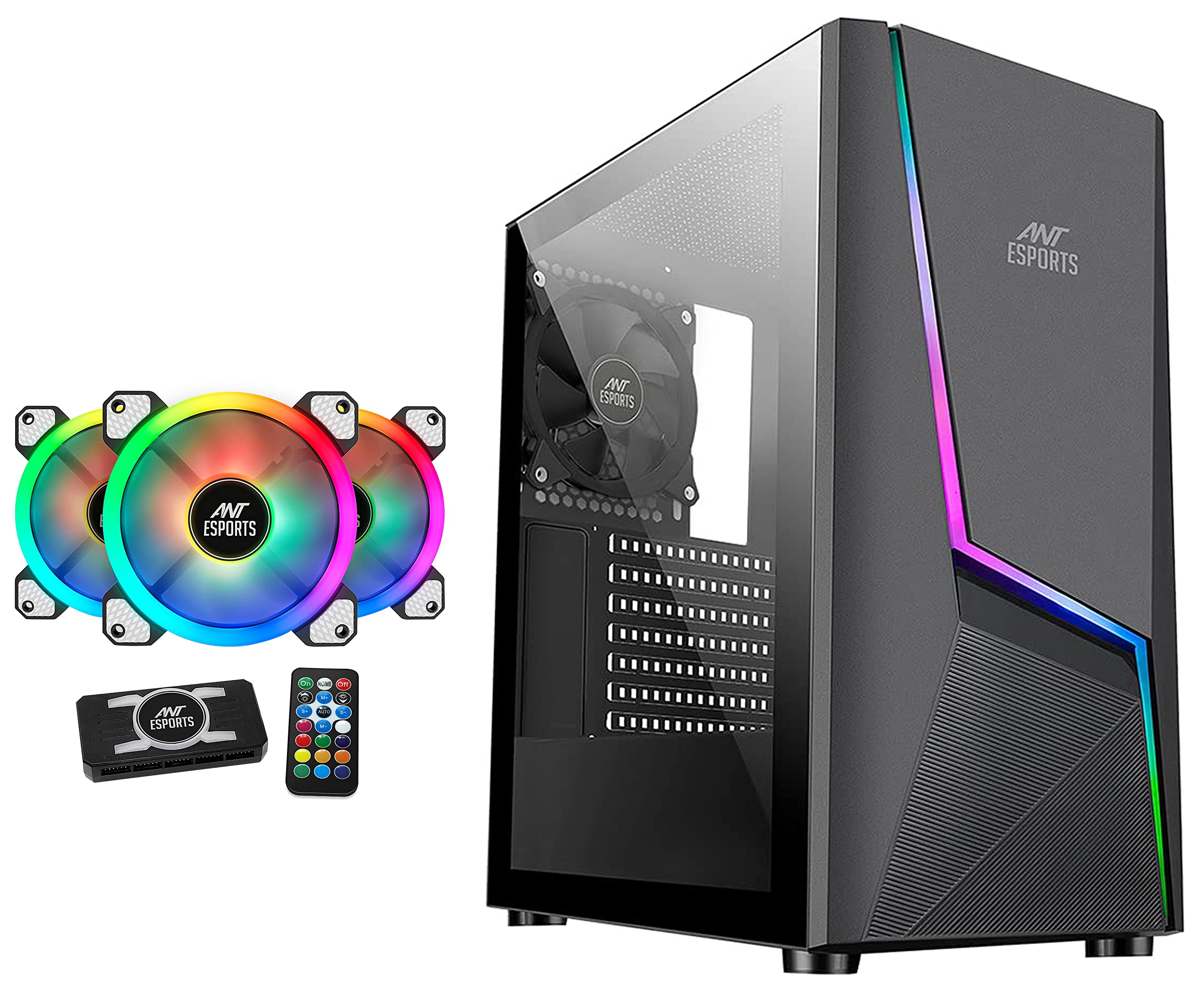 Buy Ant Esports ICE-130AG Mid Tower Computer Case I Gaming Cabinet ...