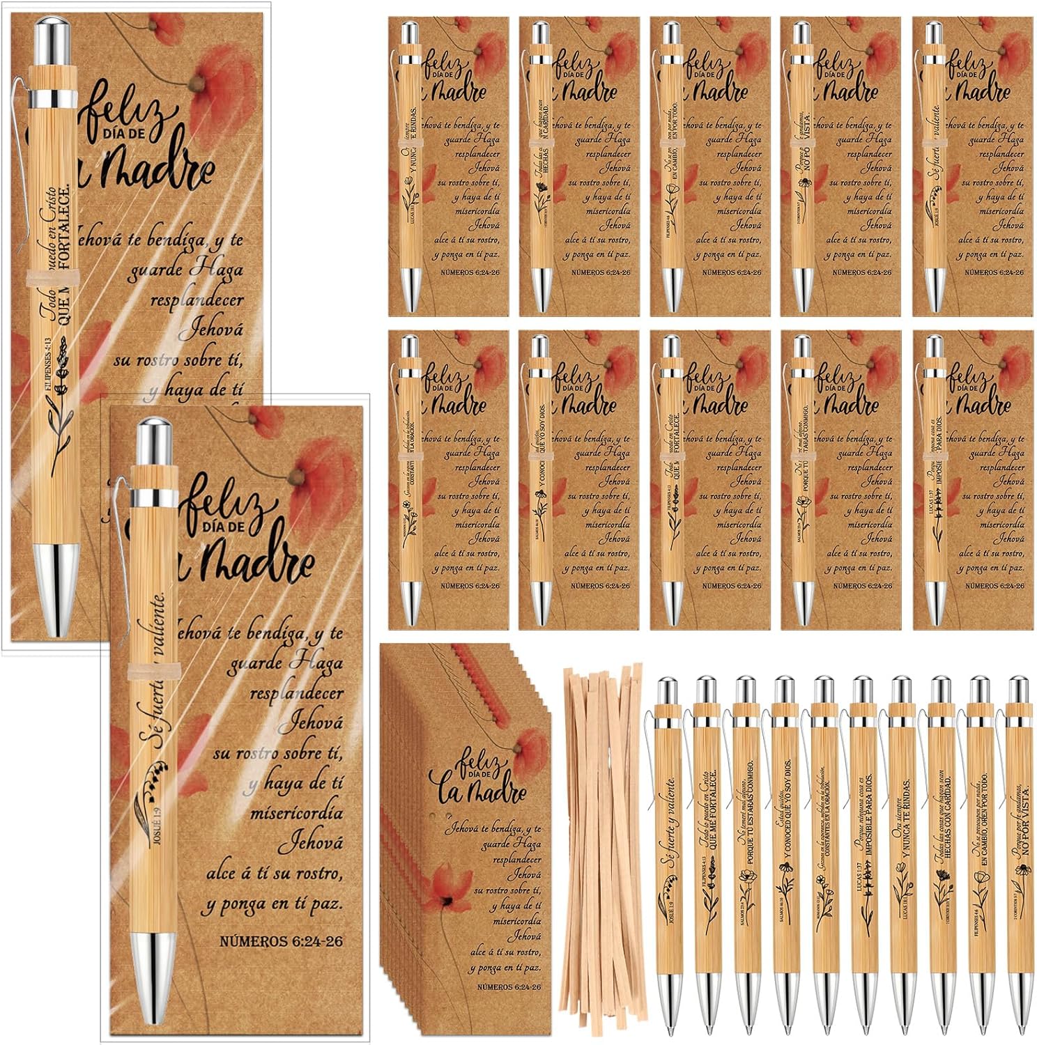 Amazon.com : Sinload 20 Set Spanish Christian Pens Gift Bulk Bible ...